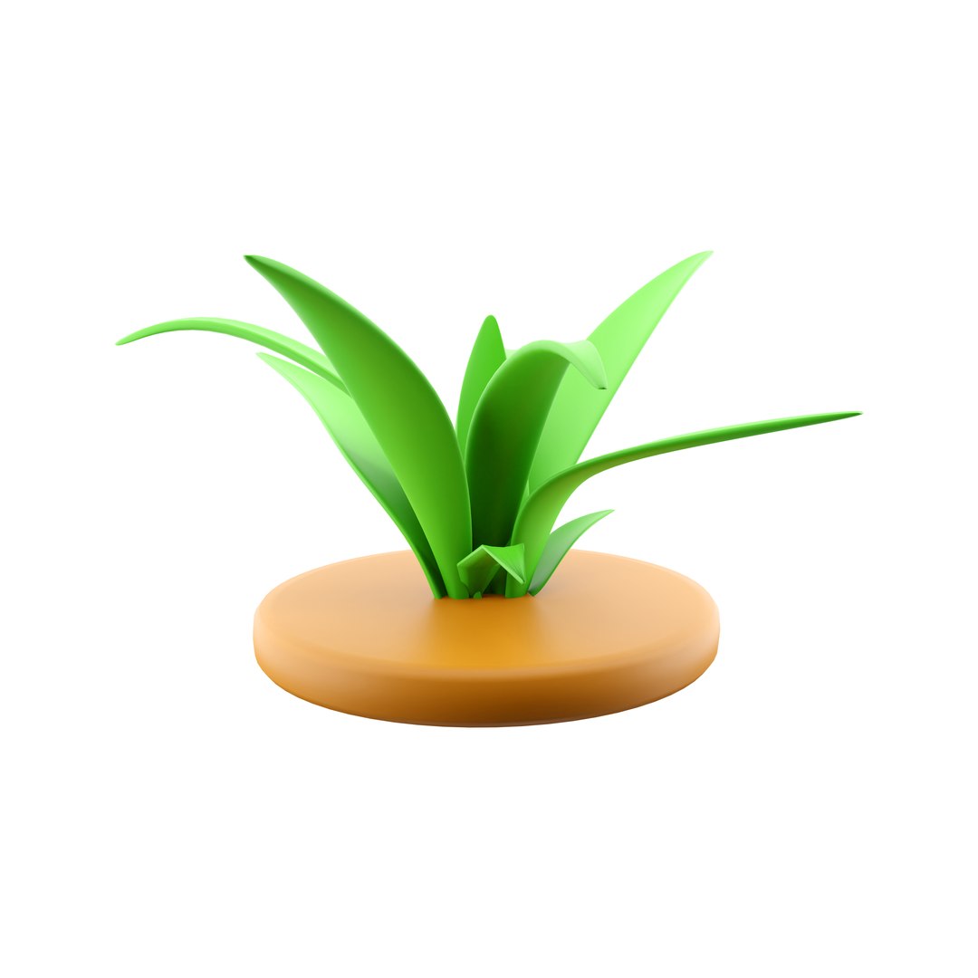 3D 3d Fresh Grass Icon Model - TurboSquid 2066391