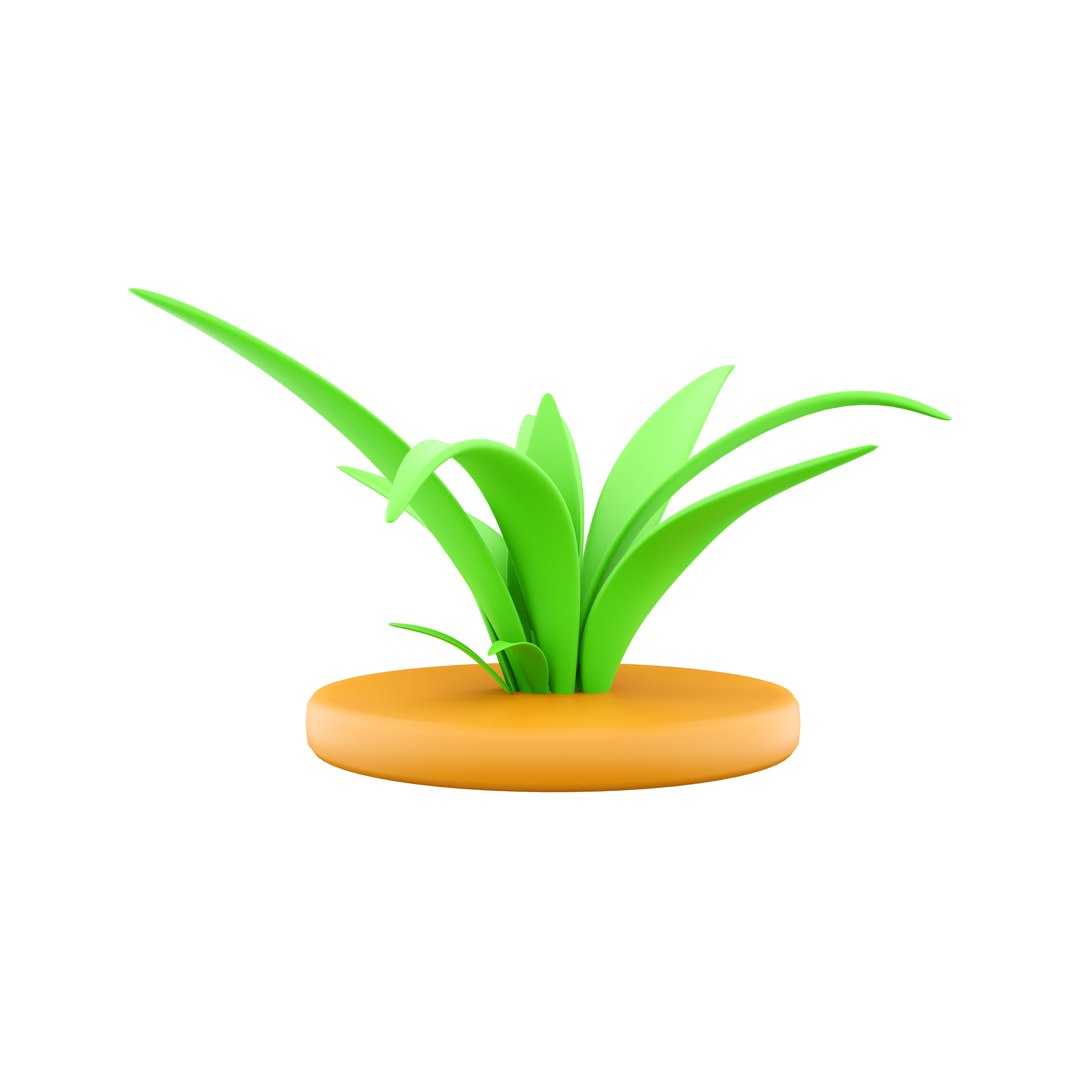 3D 3d Fresh Grass Icon Model - TurboSquid 2066391