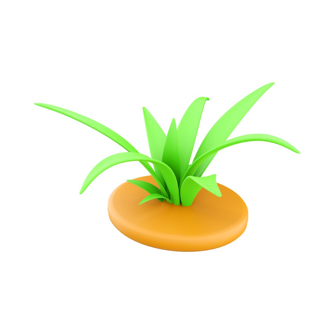 3D 3d Fresh Grass Icon Model - TurboSquid 2066391