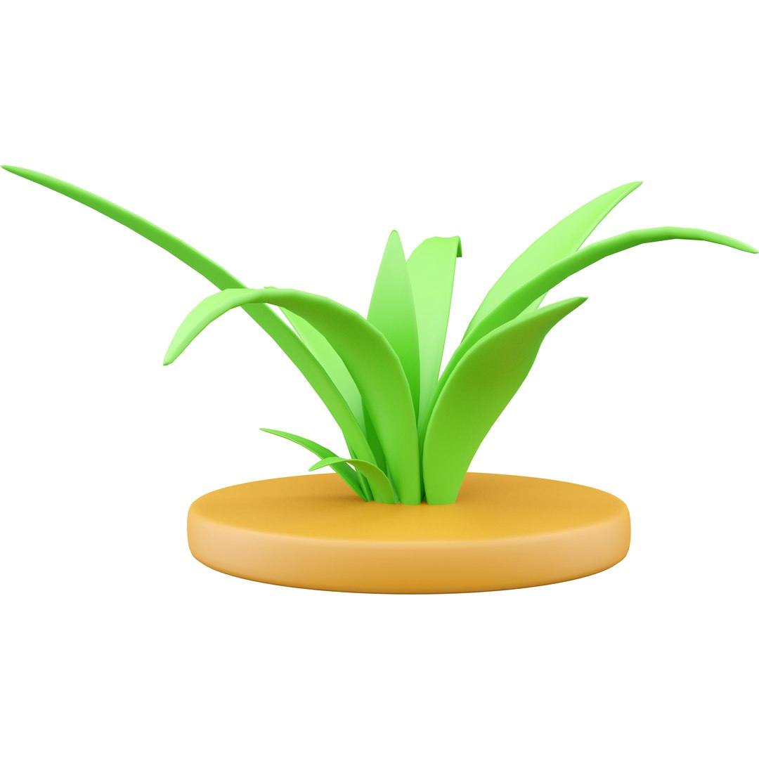 3D 3d Fresh Grass Icon Model - TurboSquid 2066391