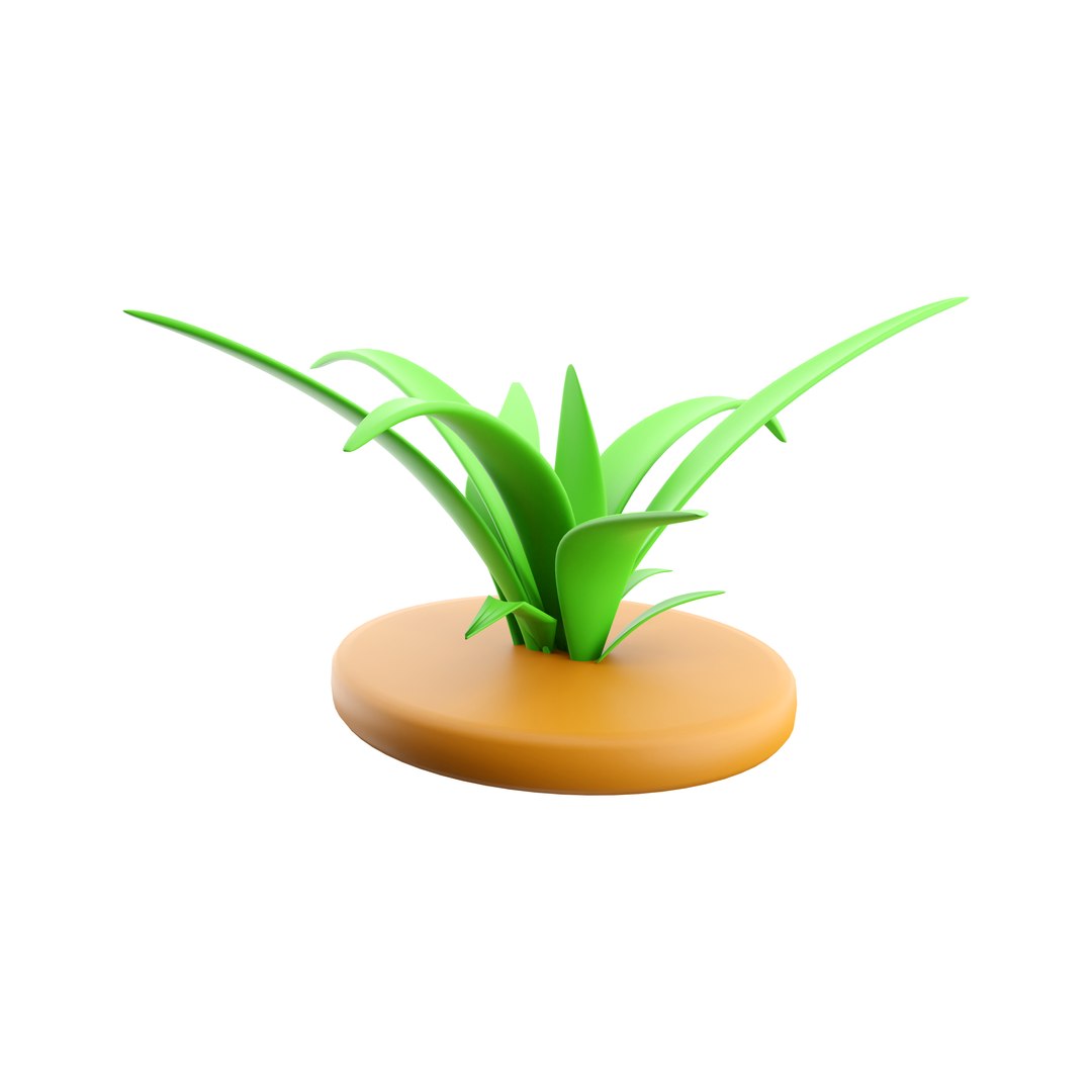 3D 3d Fresh Grass Icon Model - TurboSquid 2066391
