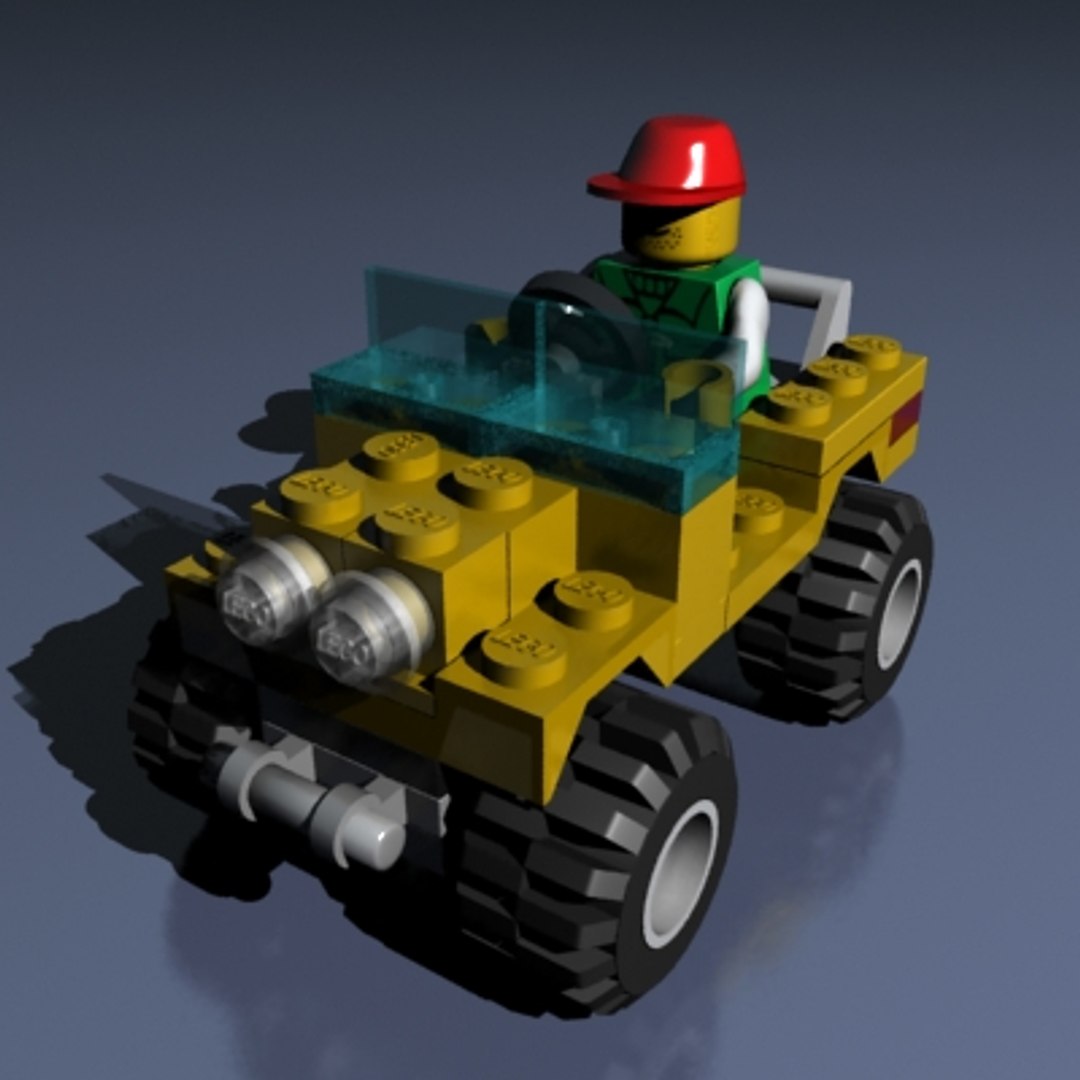 3d Model Of Lego Cart