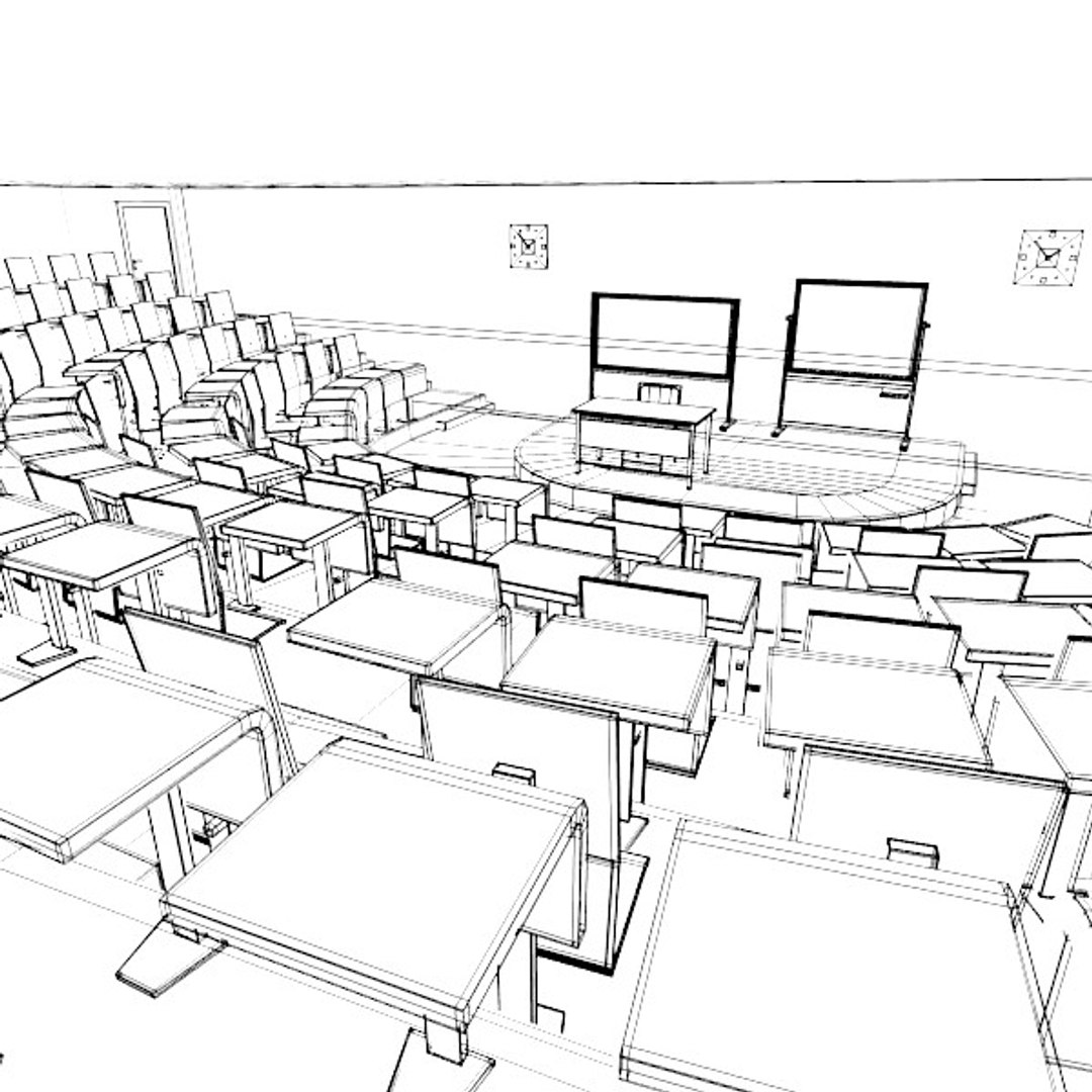 3d Classroom Class Room Model