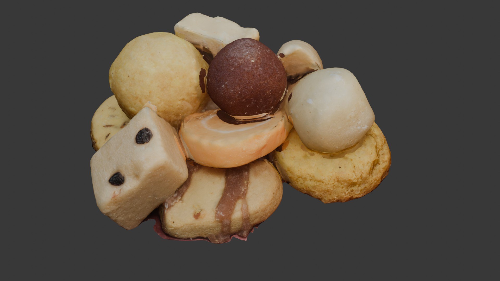 3D Assorted Cookies Sweets 3D Scan - TurboSquid 2408390