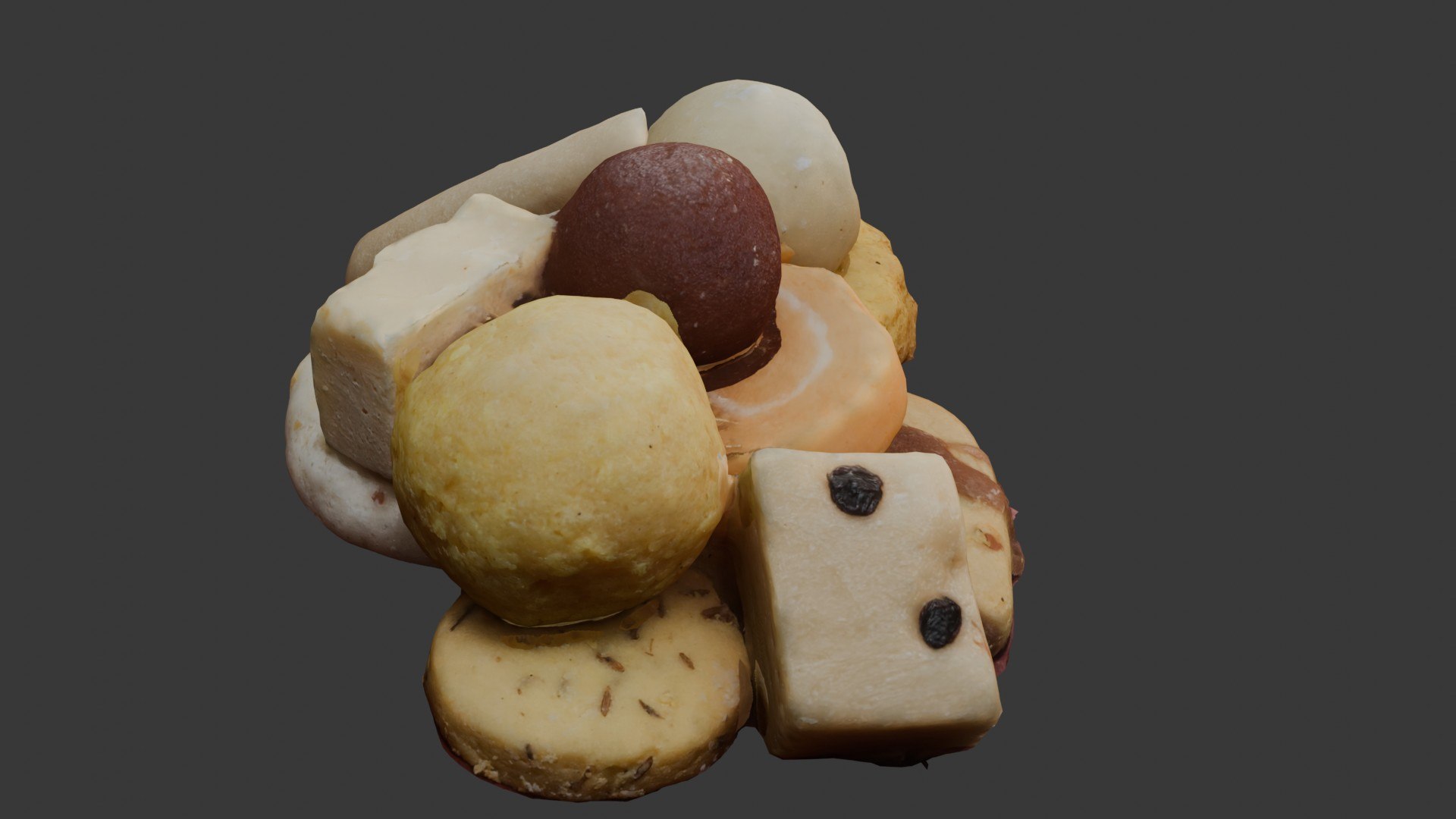 3D Assorted Cookies Sweets 3D Scan - TurboSquid 2408390
