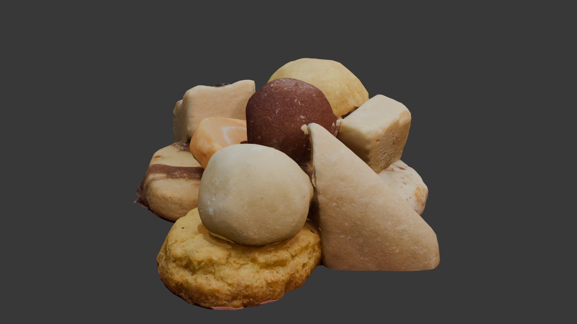 3D Assorted Cookies Sweets 3D Scan - TurboSquid 2408390