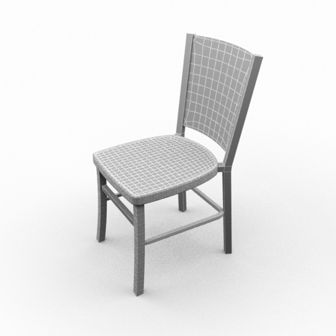 Classic Wooden Chair 3d Obj