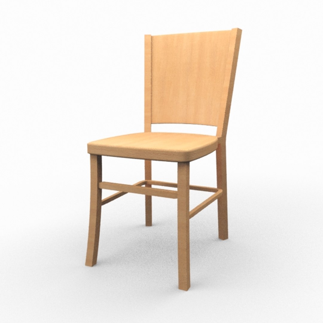 Classic Wooden Chair 3d Obj