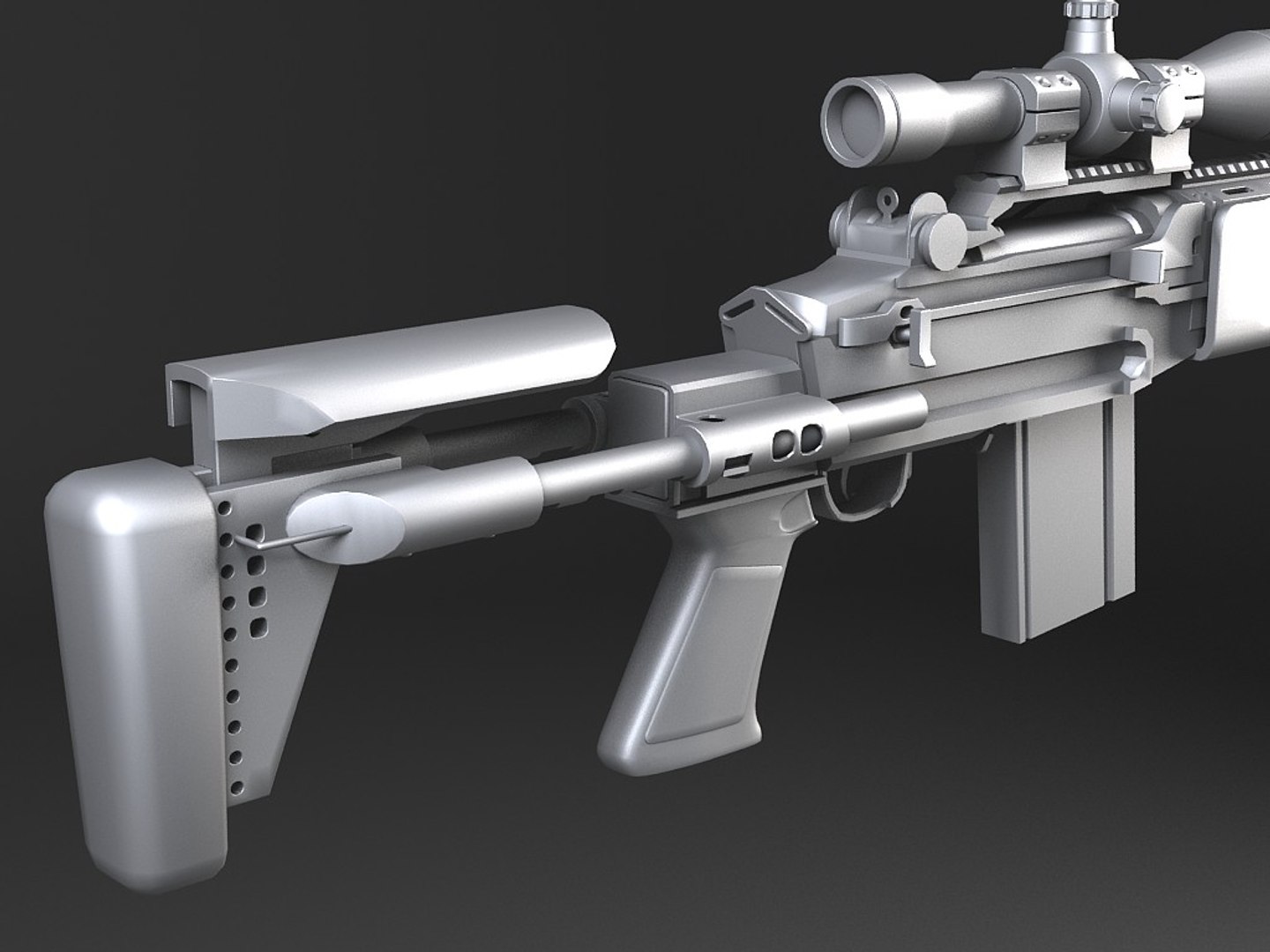 Rifle Sniper M14 3d Model