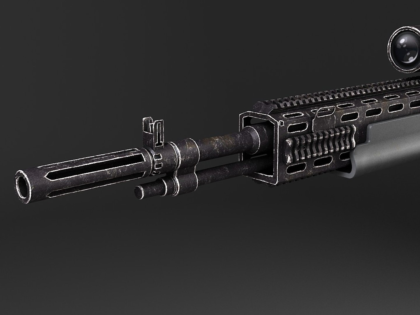 Rifle Sniper M14 3d Model