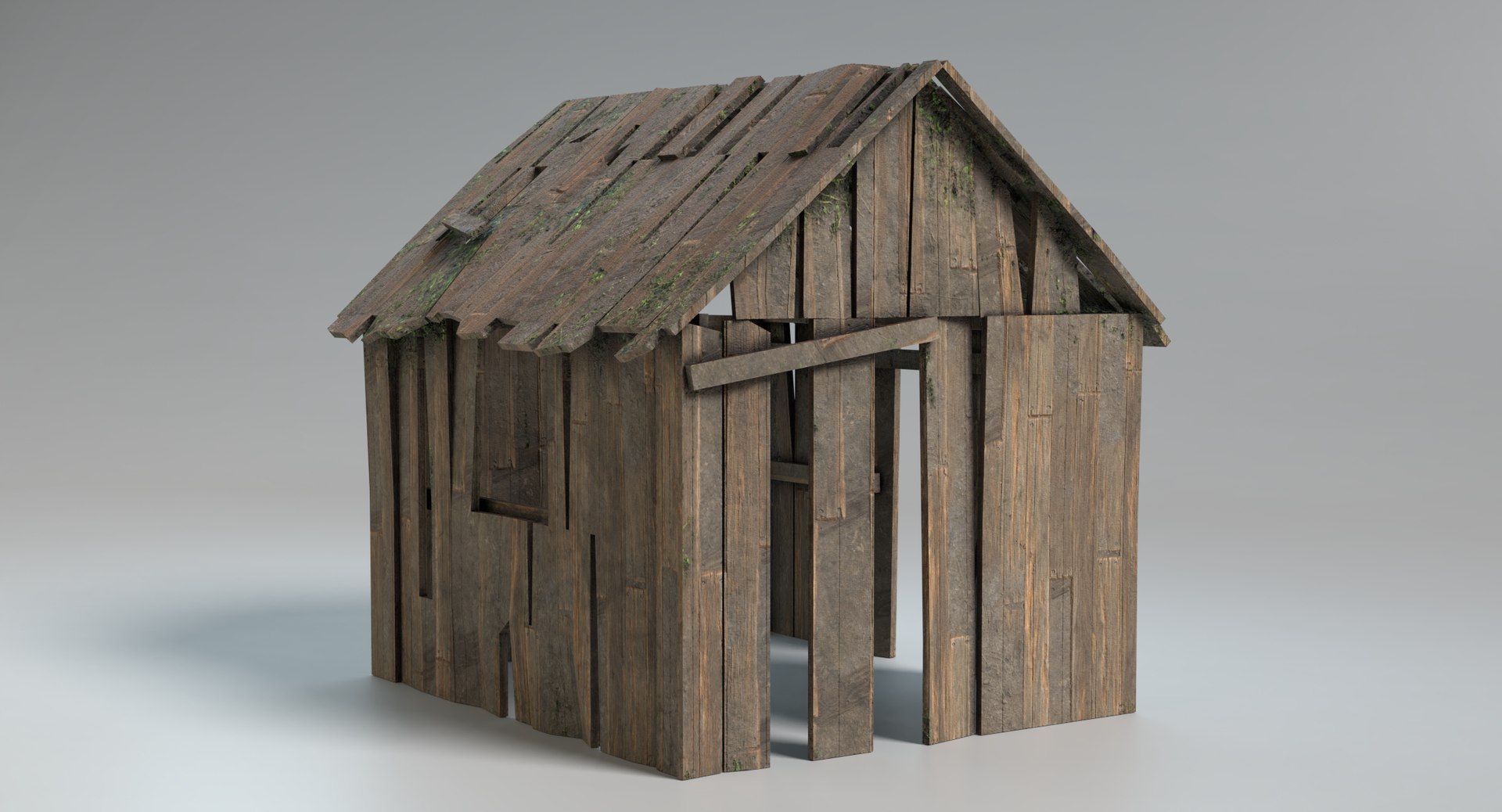 3D Old Broken Shed - TurboSquid 1378190