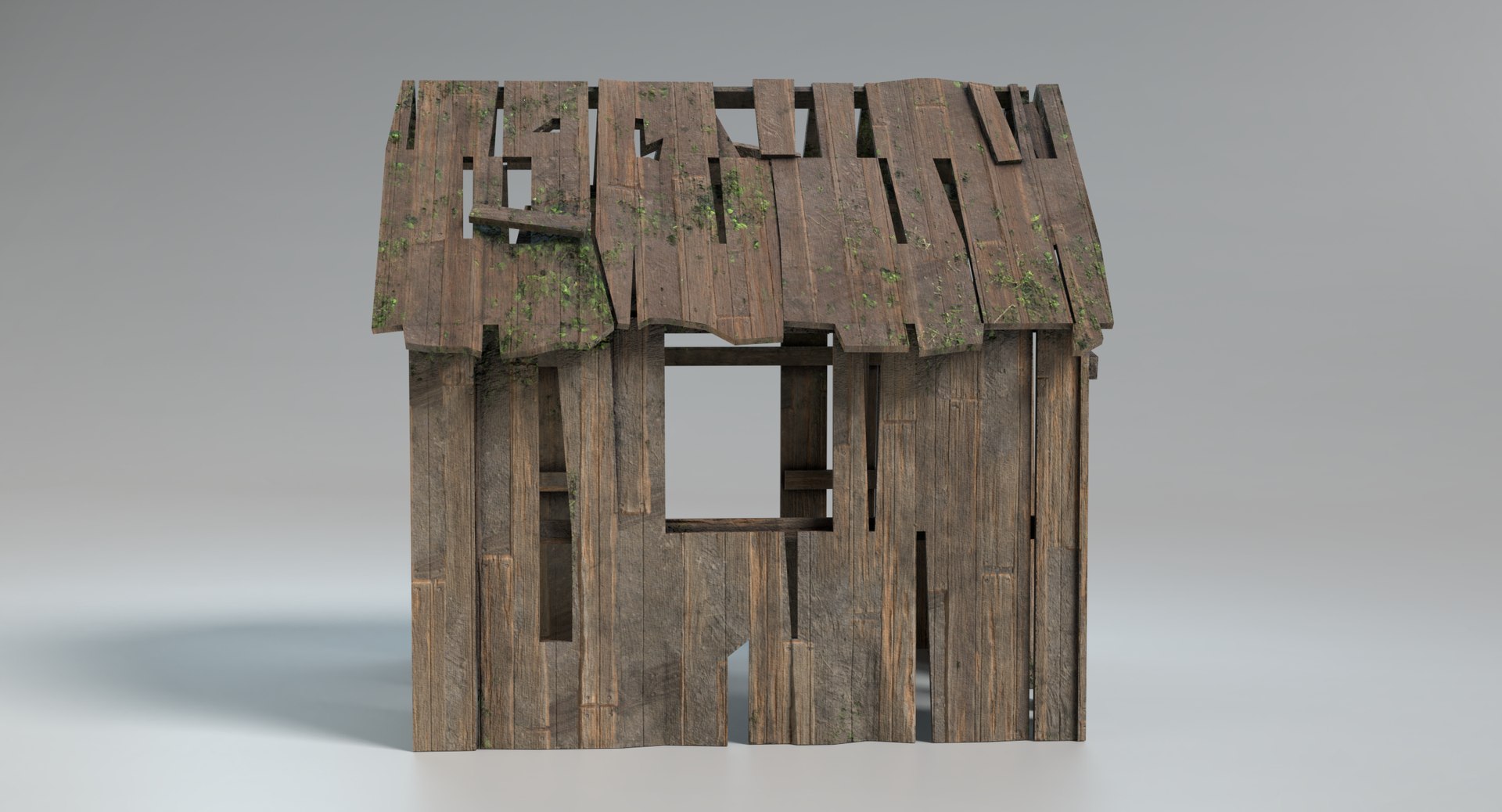 3D Old Broken Shed - TurboSquid 1378190