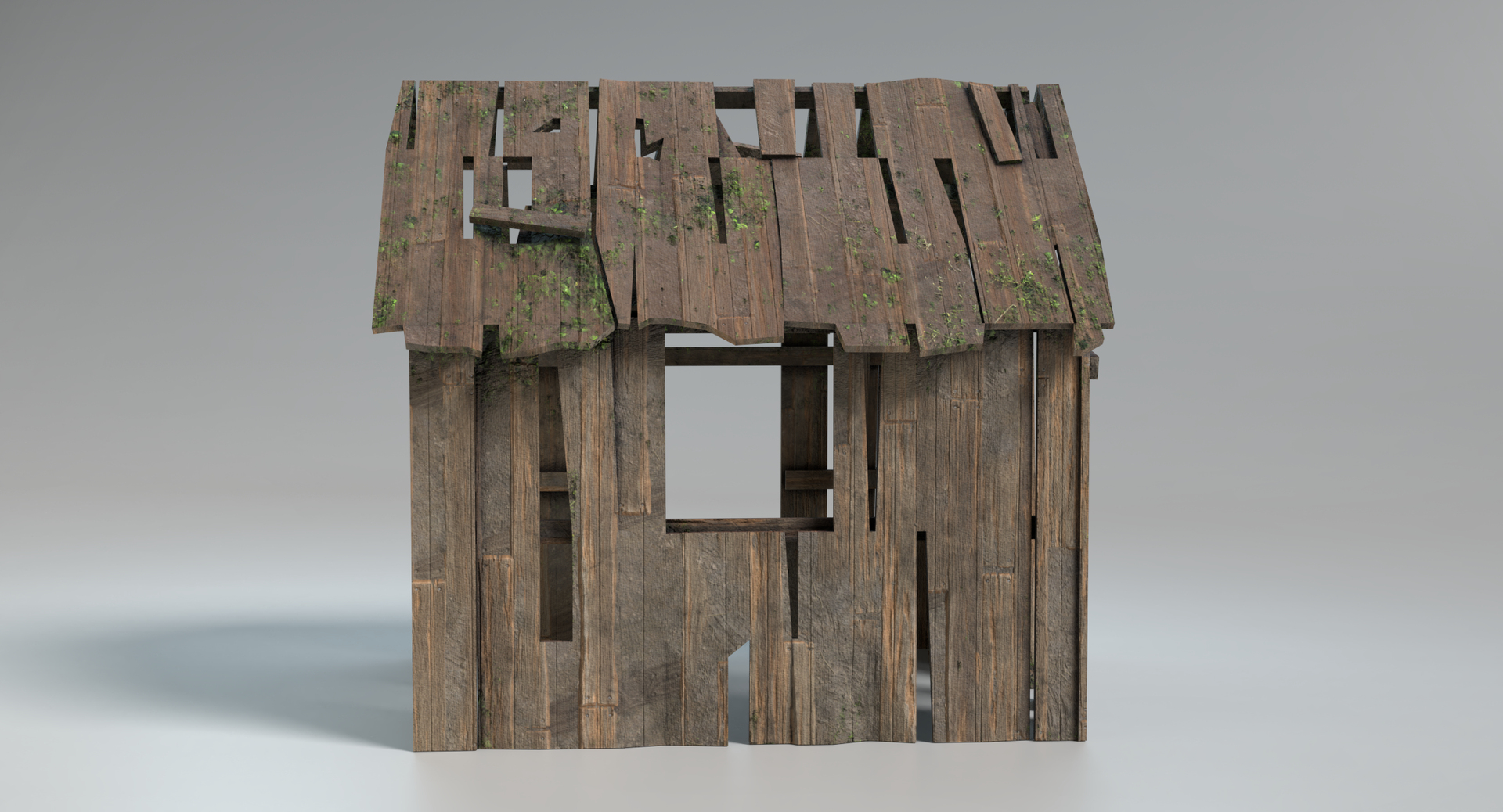 3D old broken shed - TurboSquid 1378190