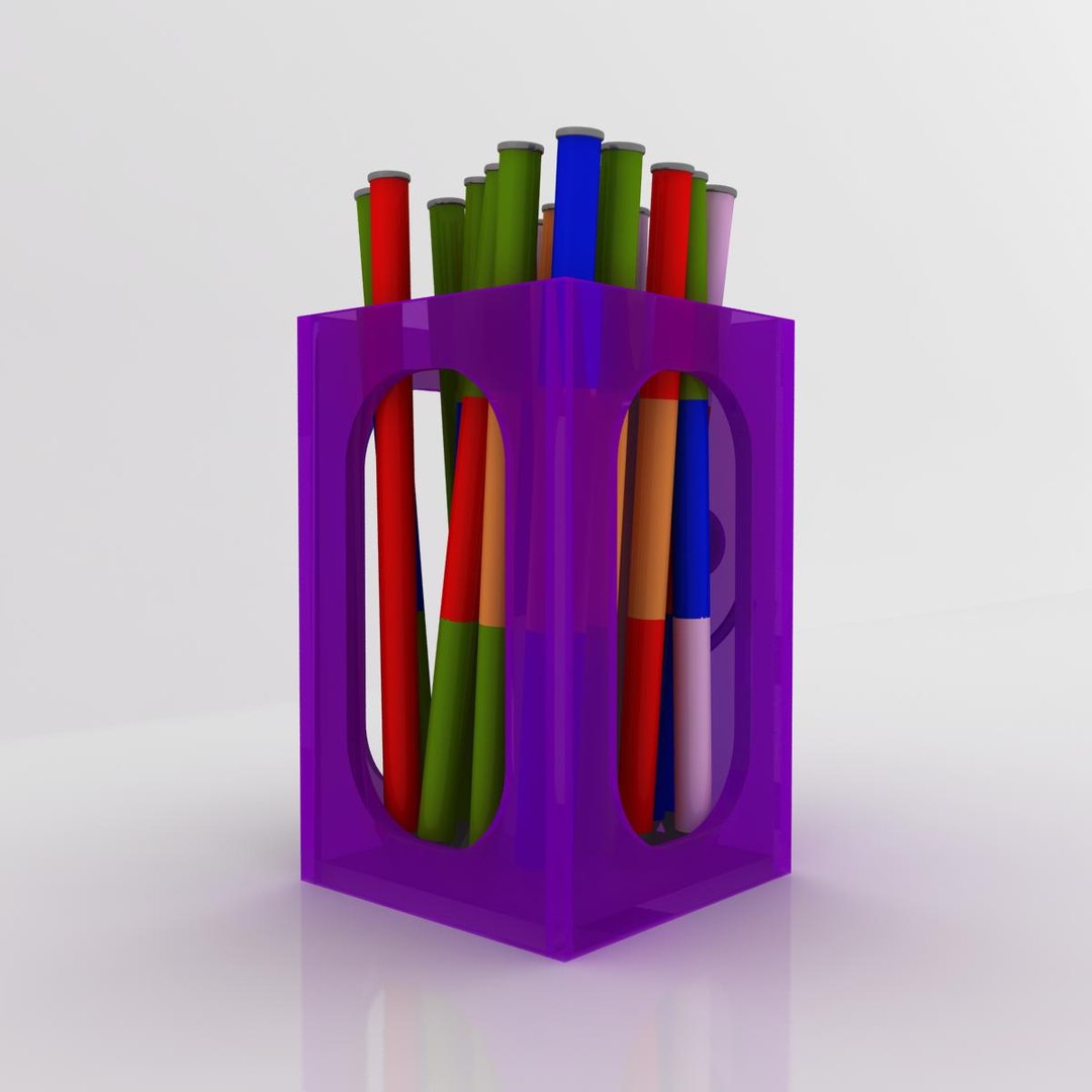 3d Model Of Pencil Box