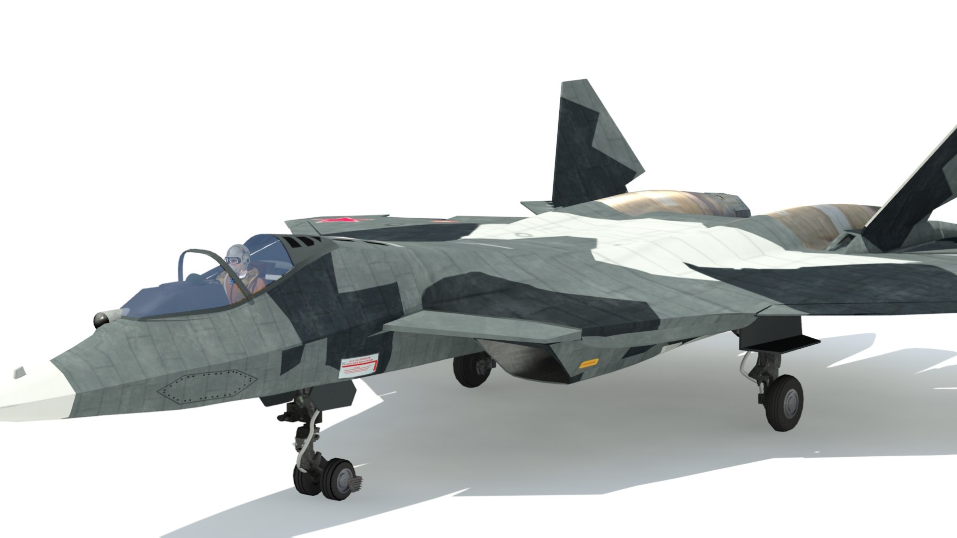 3D Model High Quality Su57 Jet Fighter - TurboSquid 1922623