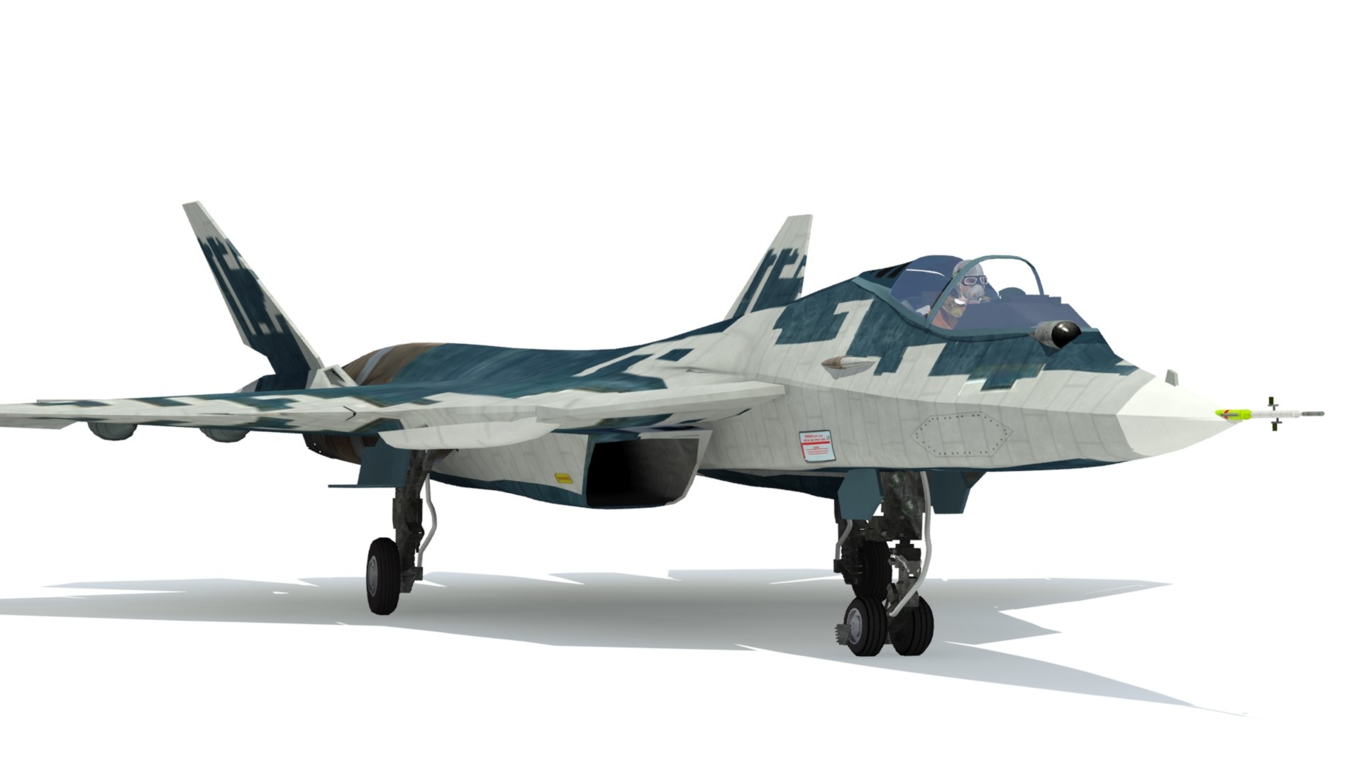 3D Model High Quality Su57 Jet Fighter - TurboSquid 1922623