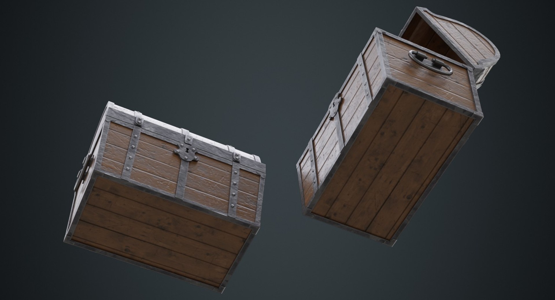 3D wooden chest 1a - TurboSquid 1307510