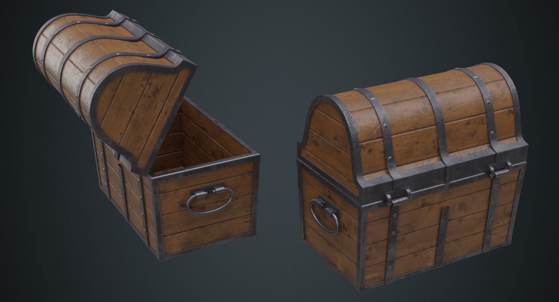 3D wooden chest 1a - TurboSquid 1307510