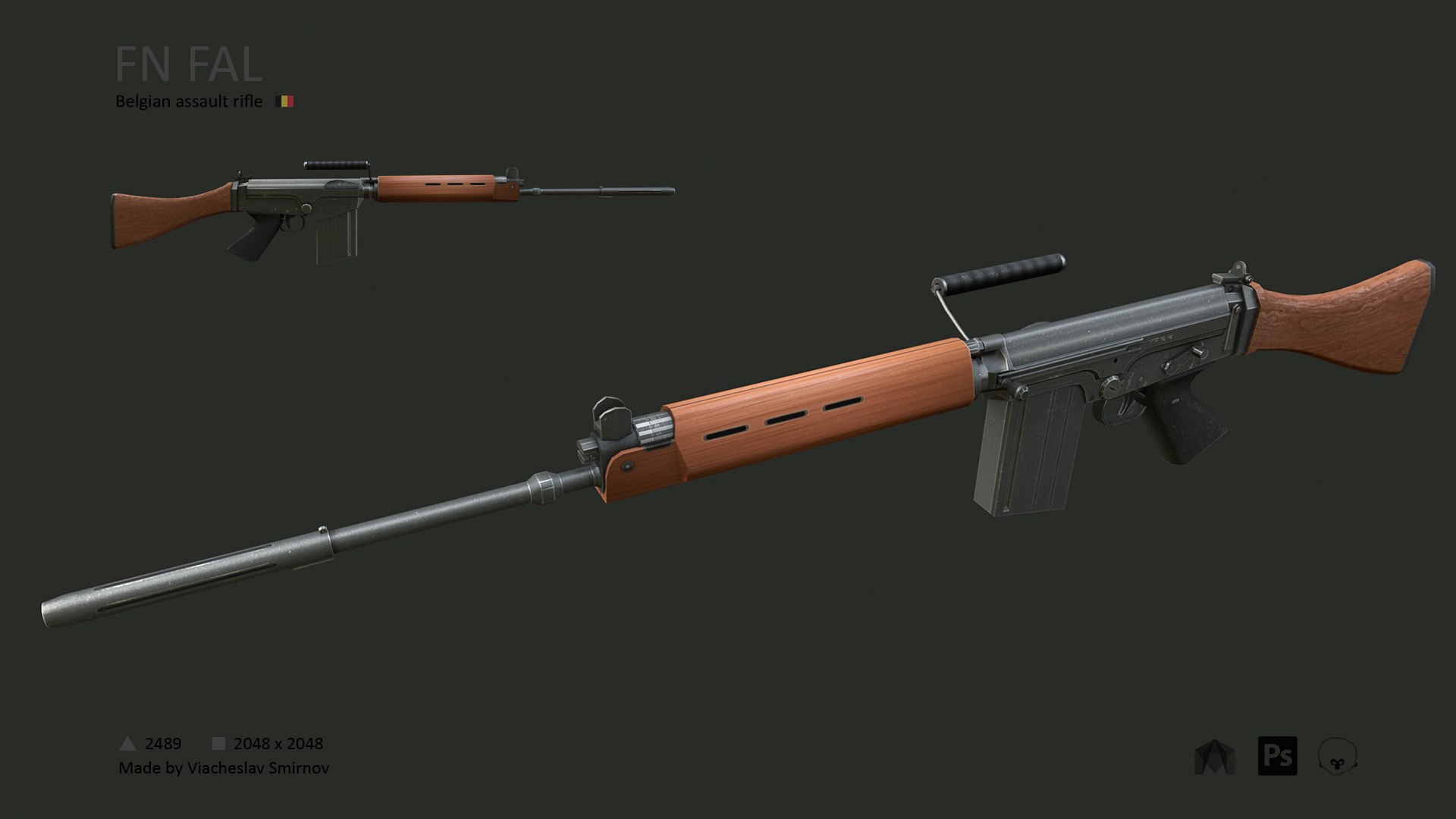 3D Fn Fal - TurboSquid 1151742