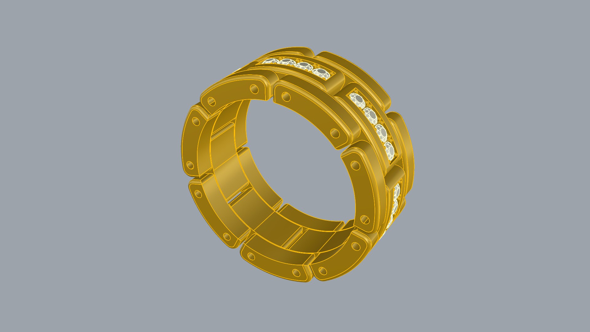 3D Luxurious Interlocking Band Ring JDBCo - TurboSquid 2345813