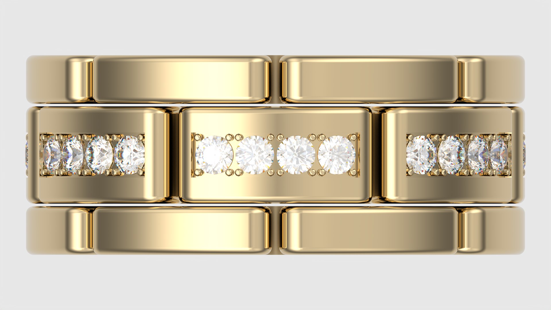 3D Luxurious Interlocking Band Ring JDBCo - TurboSquid 2345813