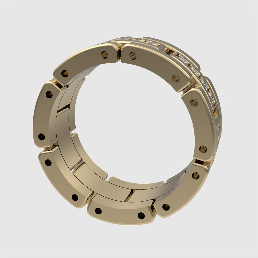 3D Luxurious Interlocking Band Ring JDBCo - TurboSquid 2345813