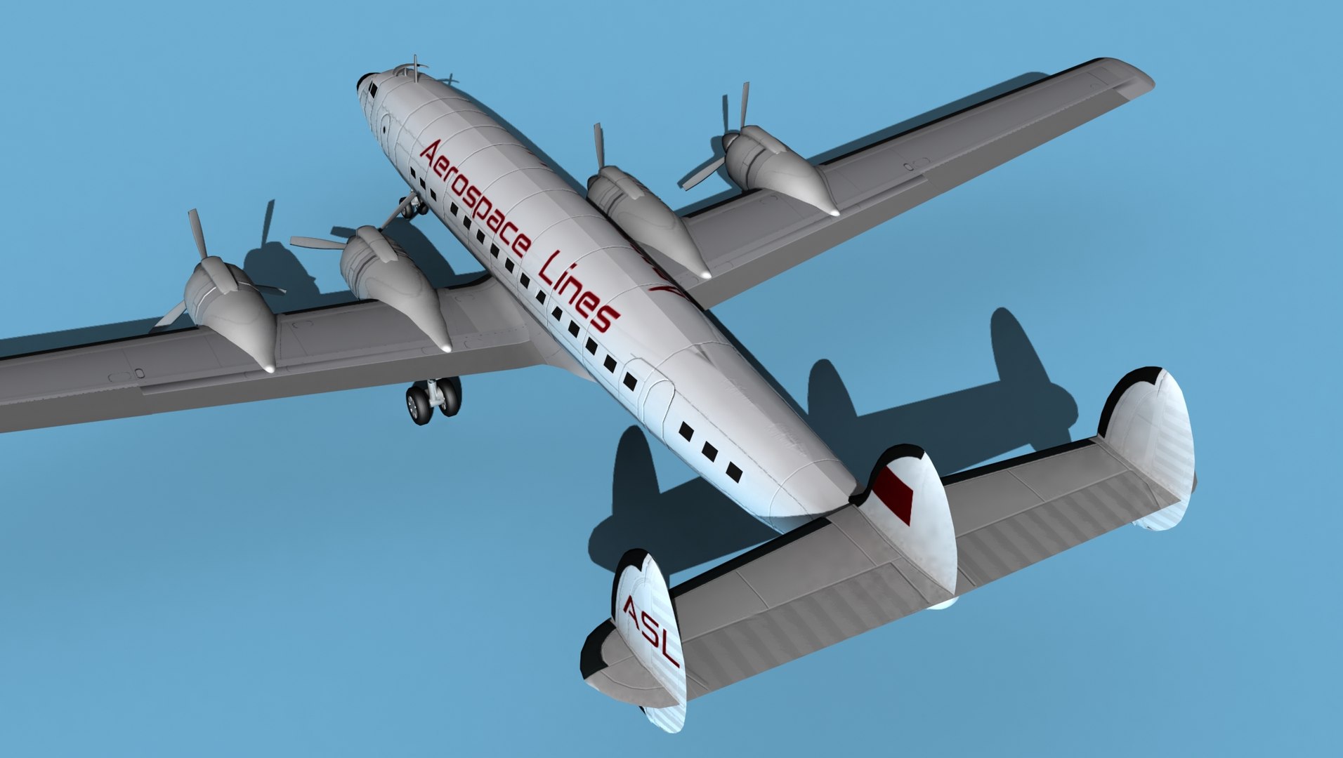 Lockheed L1649 Star Liner Aerospace Lines 3D Model - TurboSquid 1921226