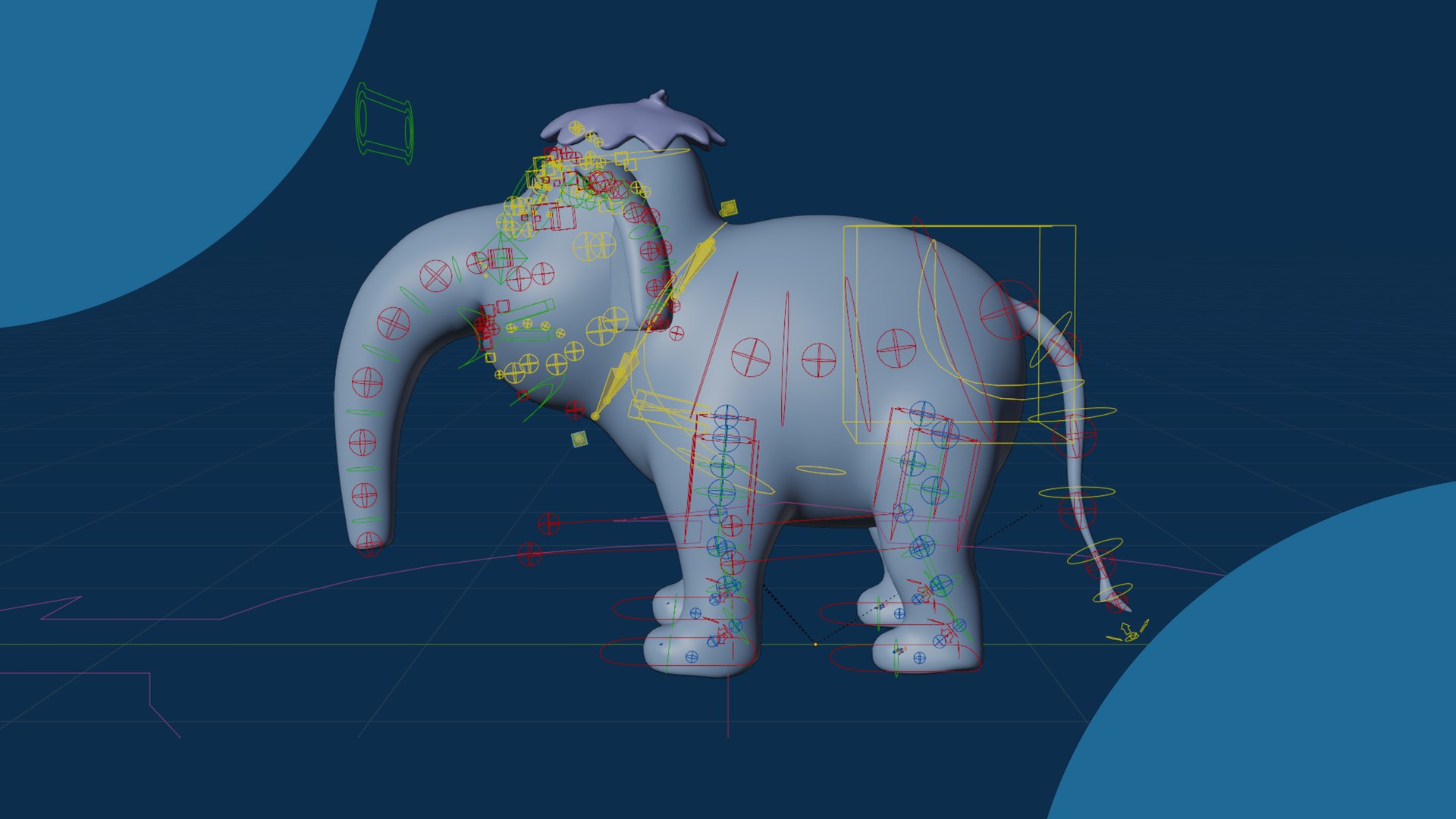 Elephant 3D Cartoon Rigged Model - Blender 3D - TurboSquid 2222099