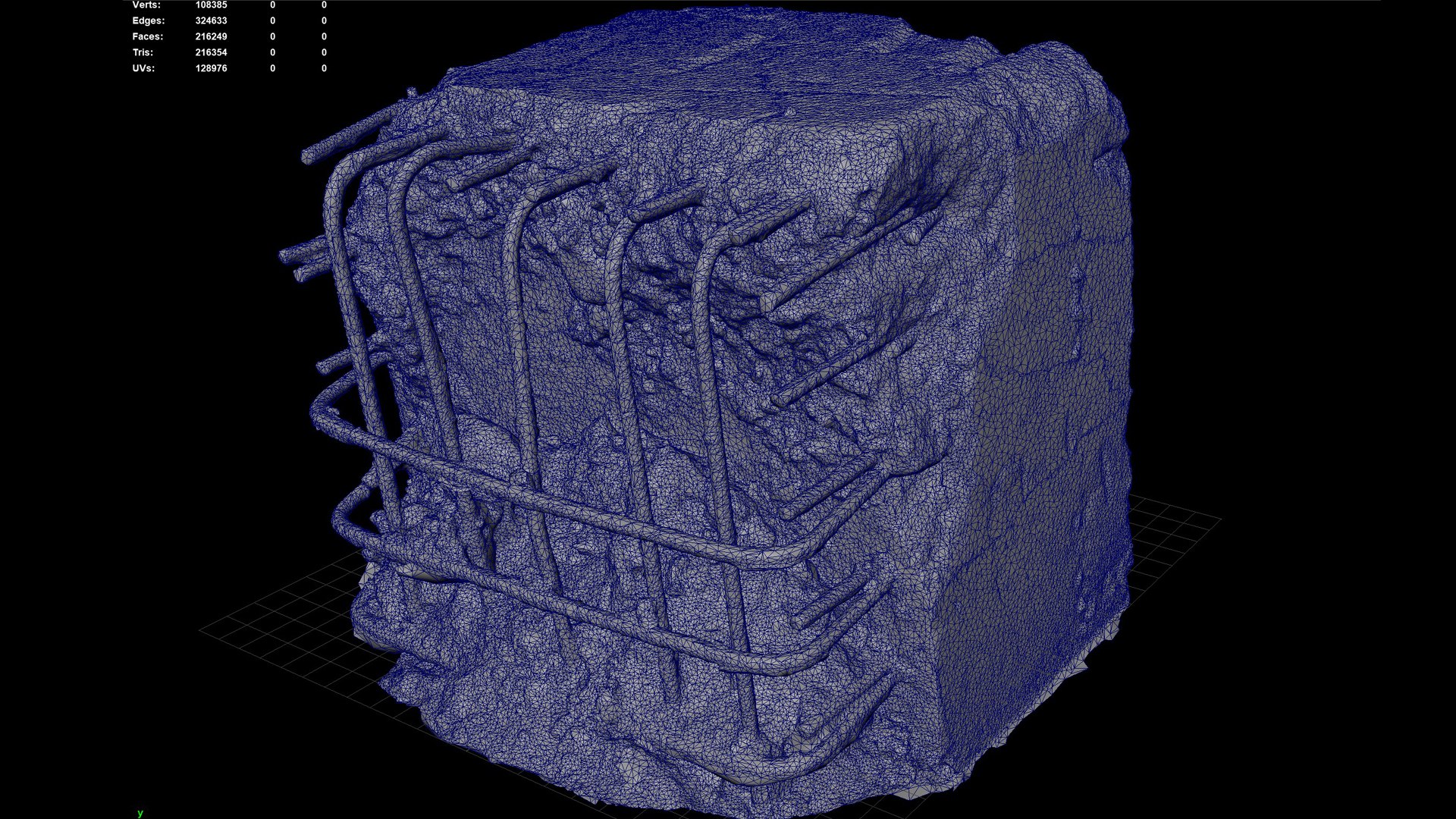 3D Concrete Block Ruins Construction Photogrammetry - TurboSquid 2275079