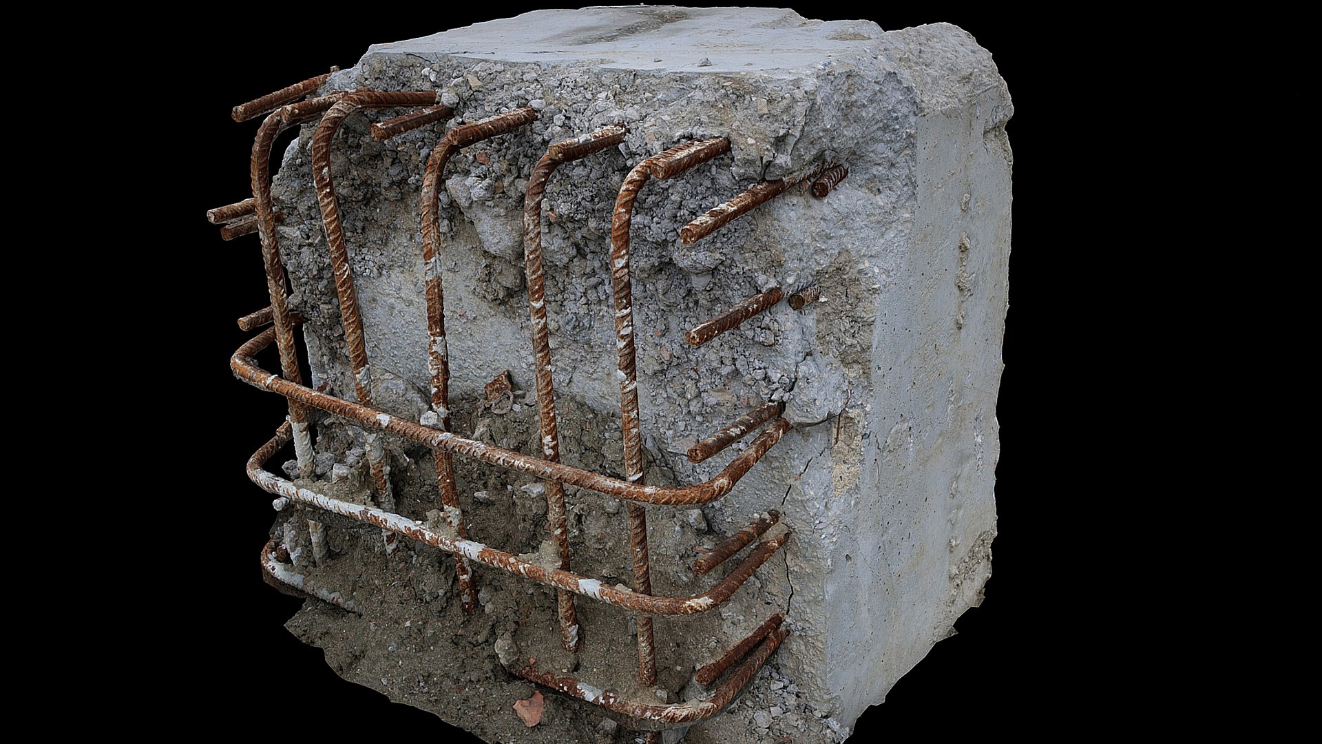 3D Concrete Block Ruins Construction Photogrammetry - TurboSquid 2275079