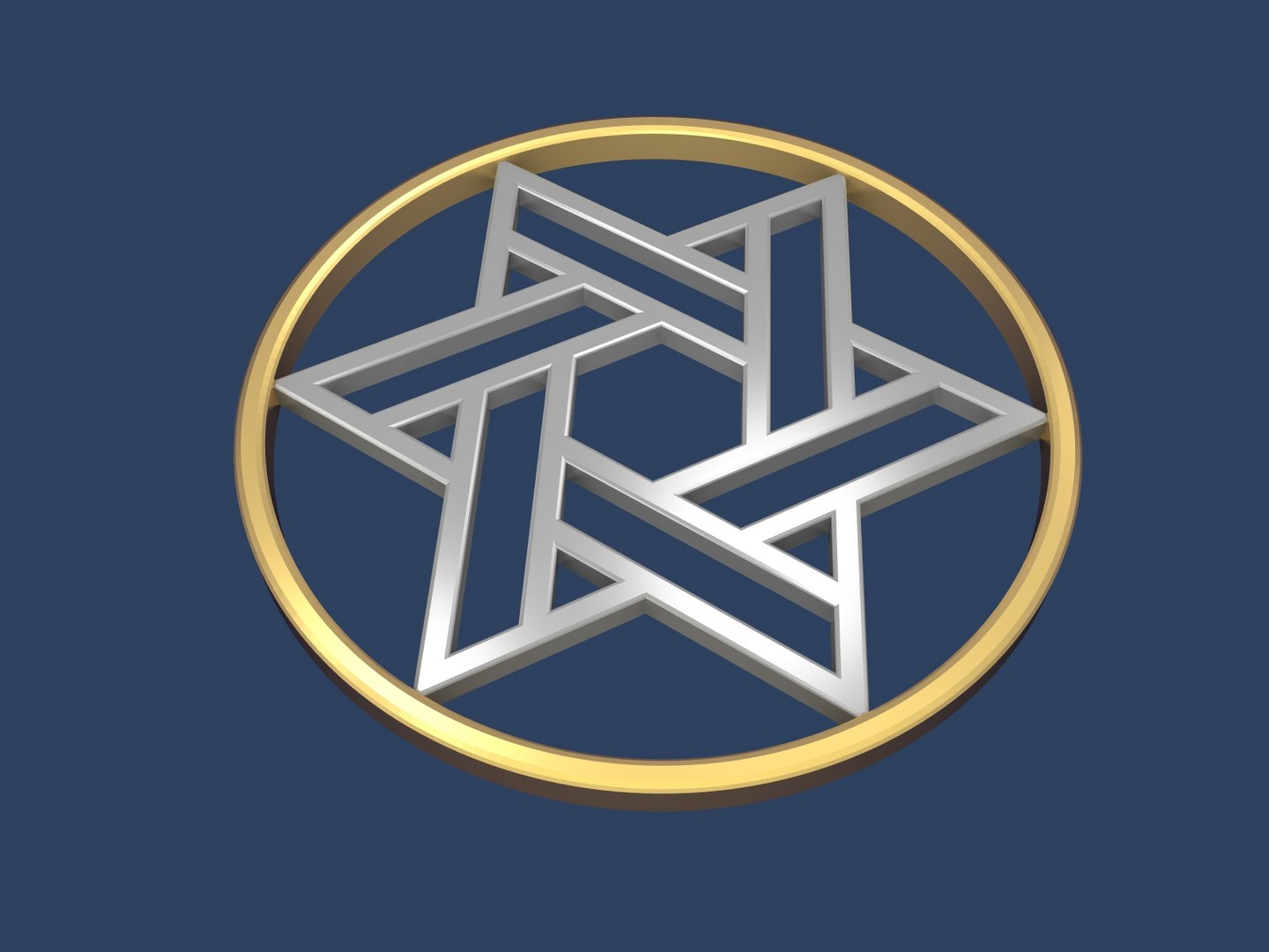 Star david circle 3D - TurboSquid 1416991