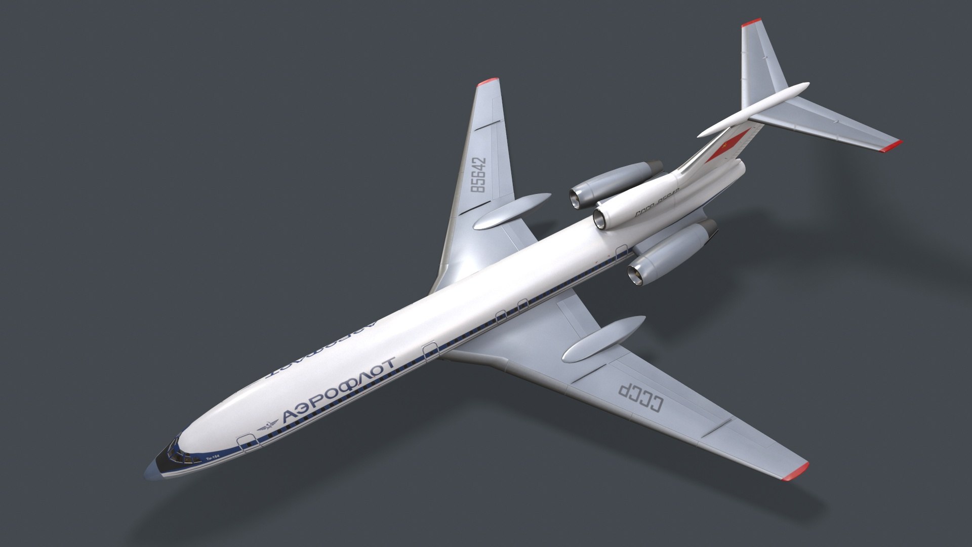 3D Model Tupolev Tu-154 USSR Animated - TurboSquid 1799585