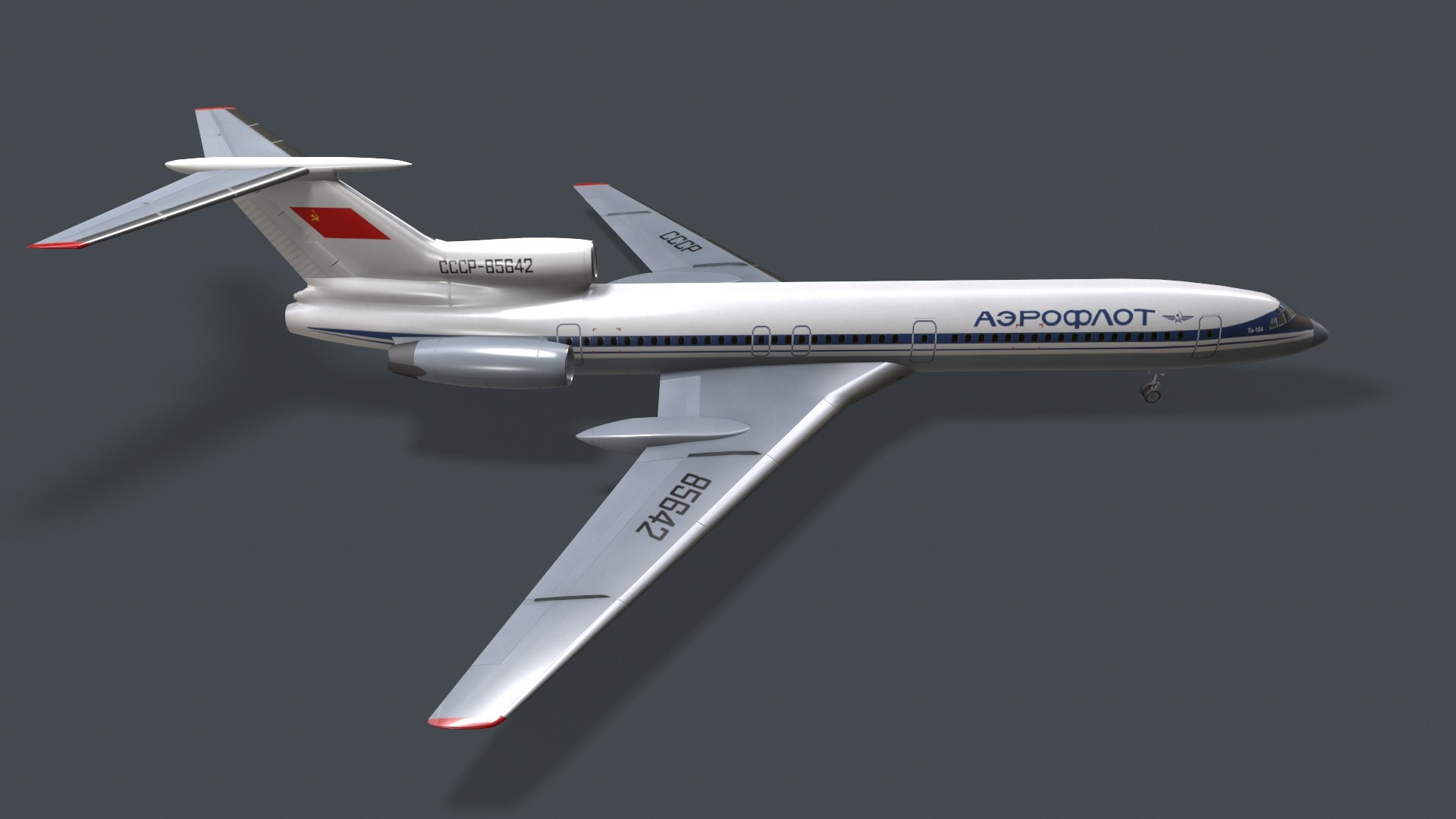 3D Model Tupolev Tu-154 USSR Animated - TurboSquid 1799585