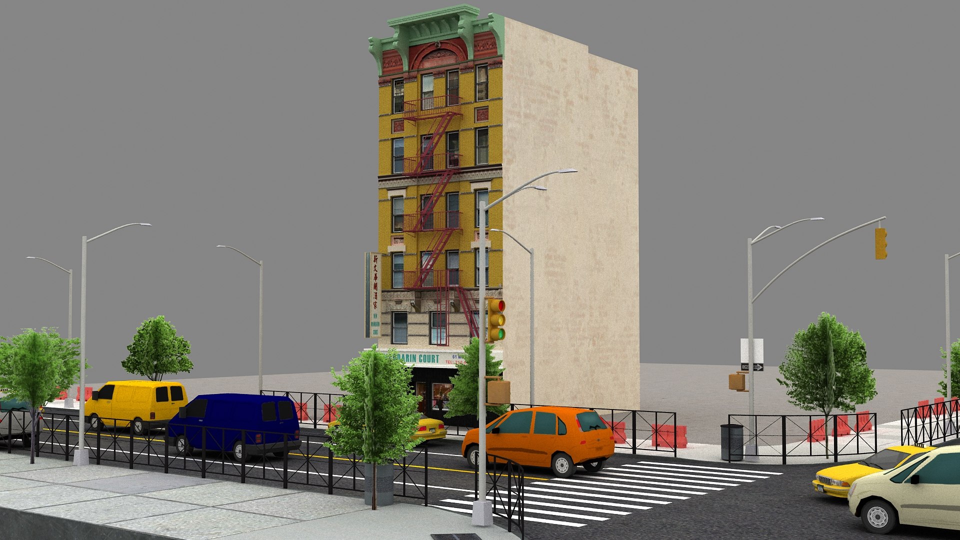 3D Chinatown Manhattan Building 02 Model - TurboSquid 1852768