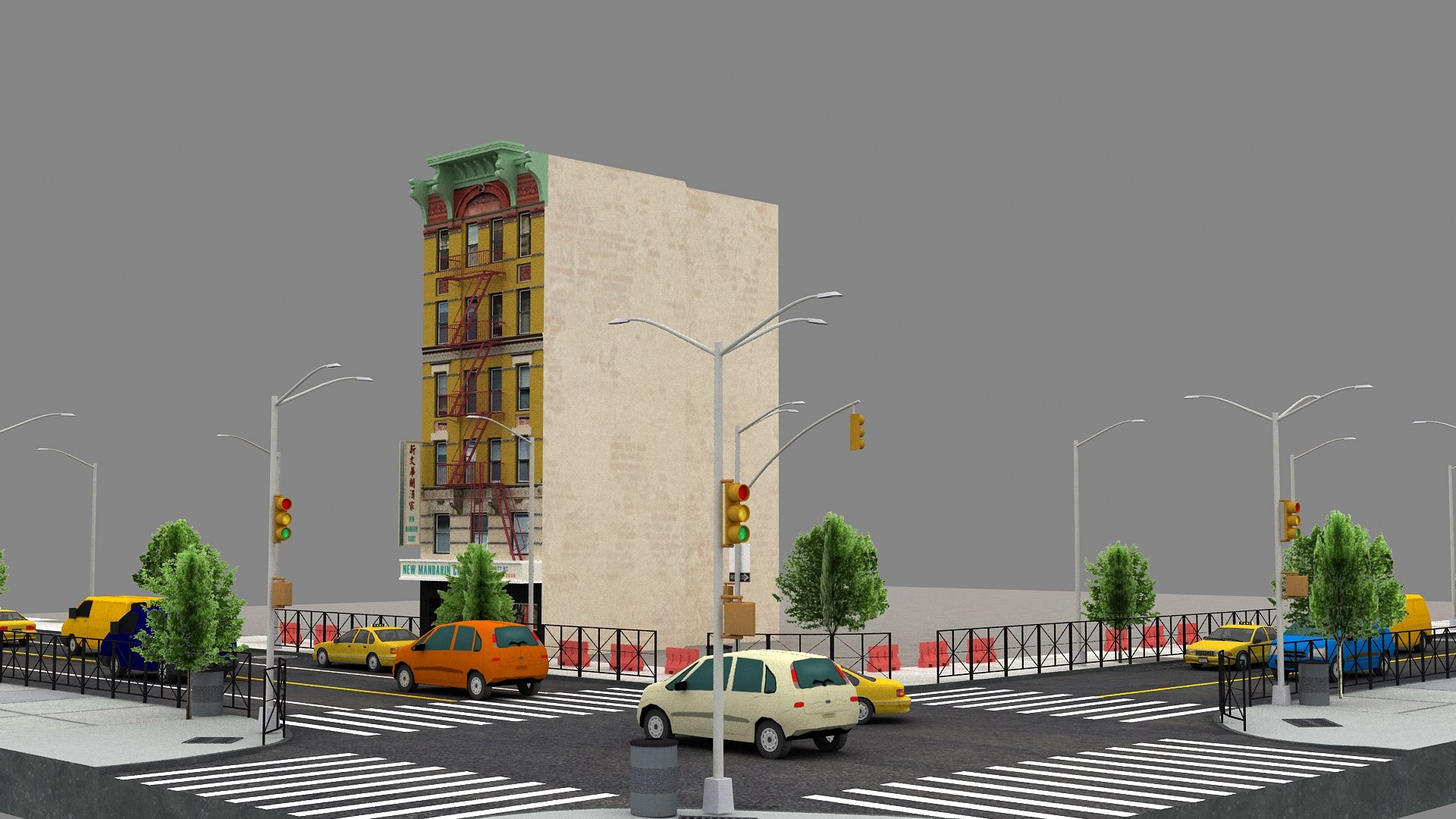 3D Chinatown Manhattan Building 02 Model - TurboSquid 1852768