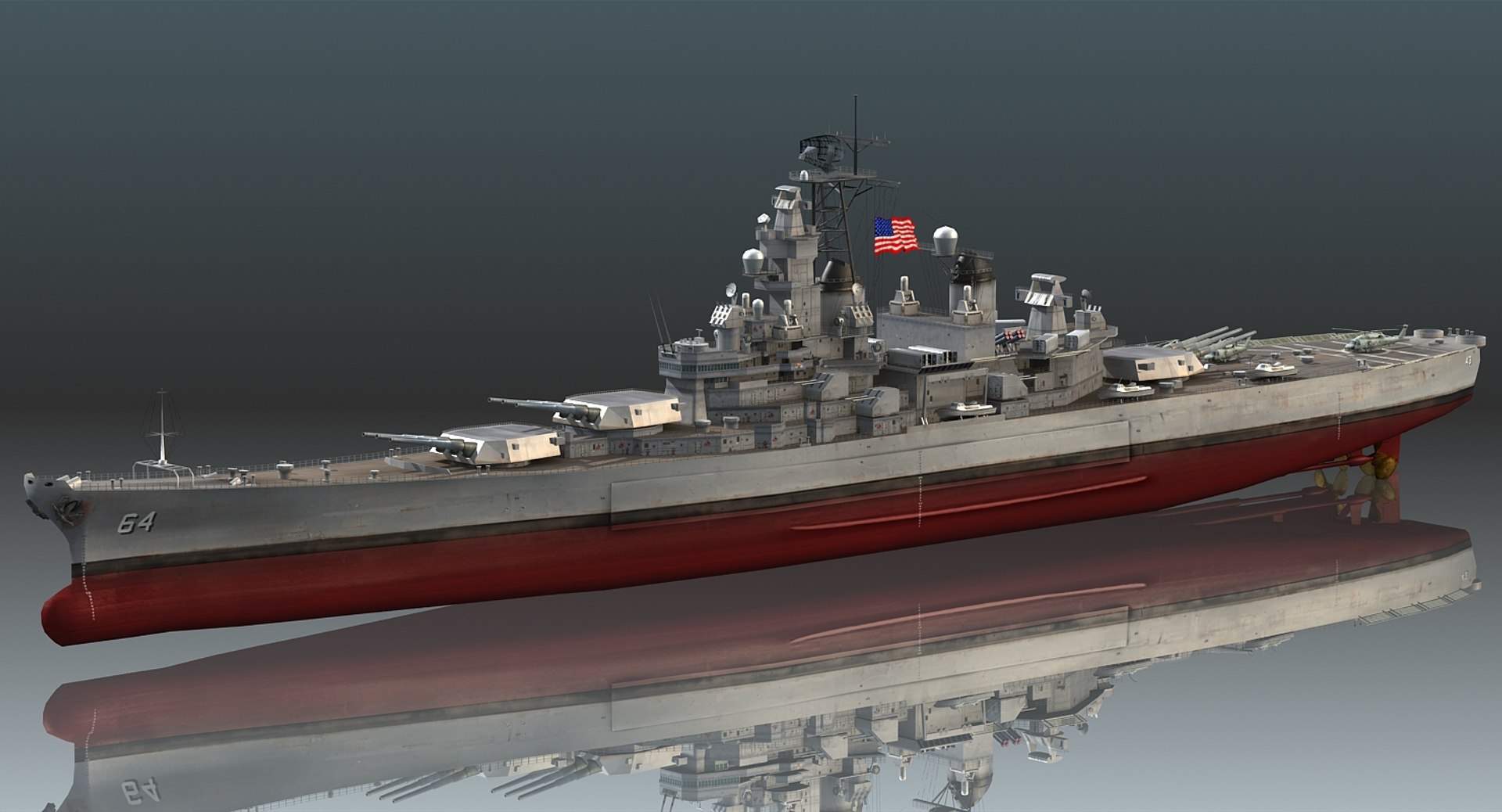 Uss Wisconsin Bb-64 3D Model - TurboSquid 1317112