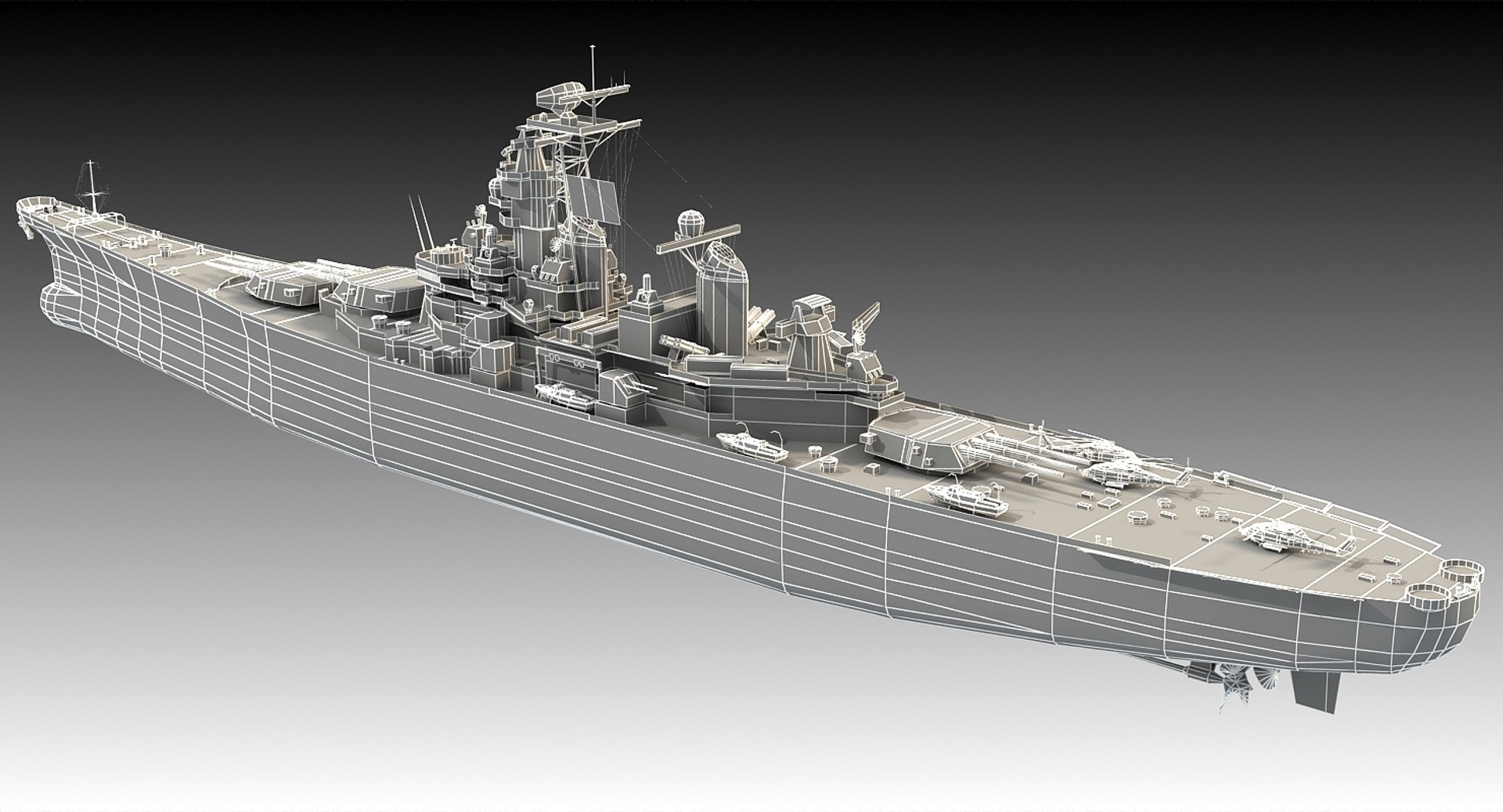 Uss wisconsin bb-64 3D model - TurboSquid 1317112