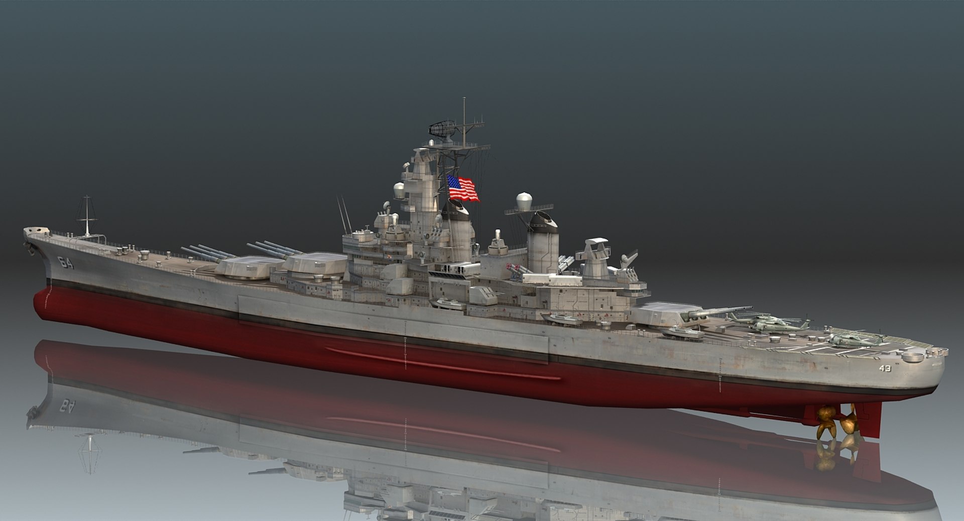 Uss Wisconsin Bb-64 3D Model - TurboSquid 1317112