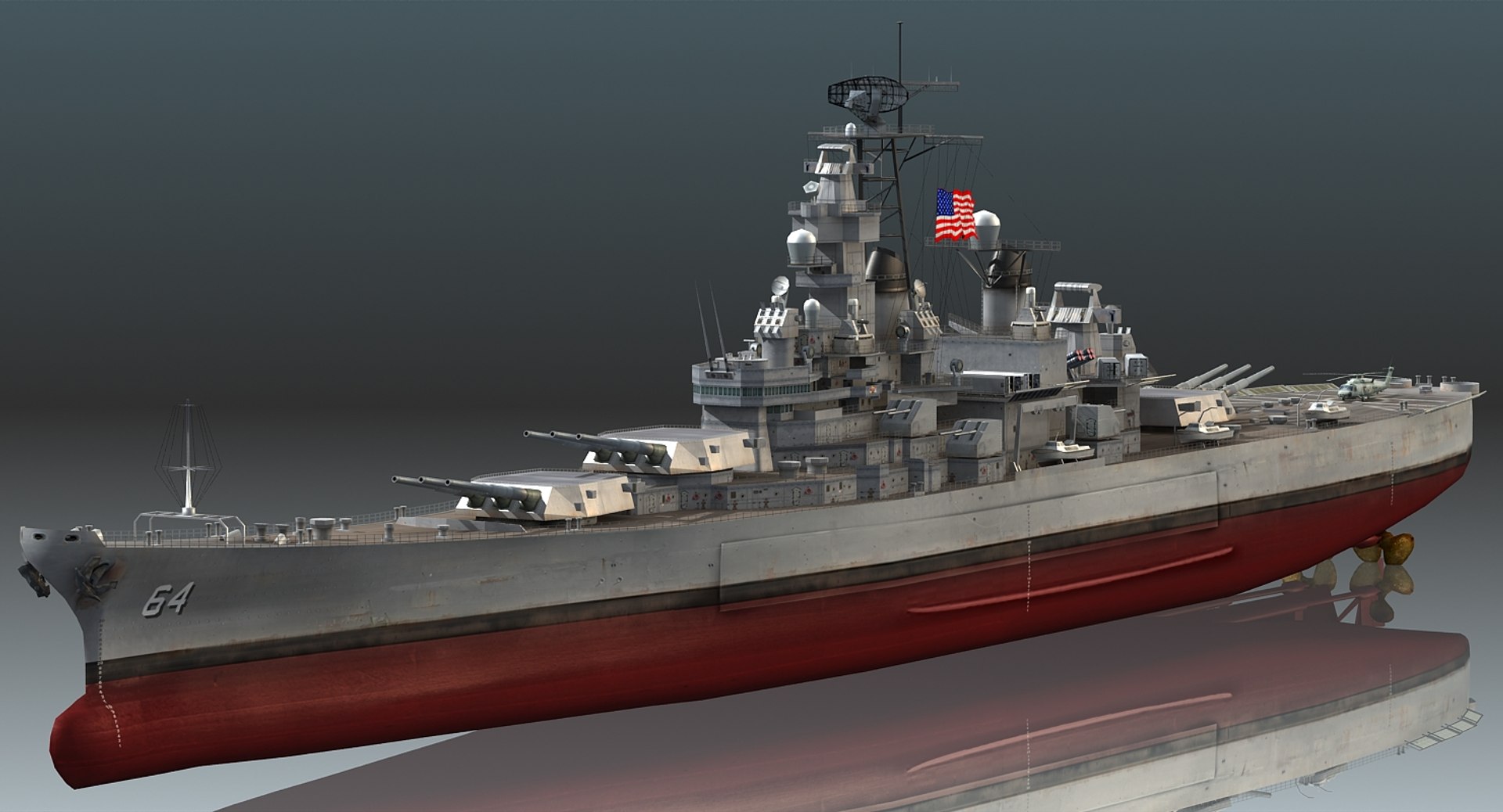 Uss Wisconsin Bb-64 3D Model - TurboSquid 1317112