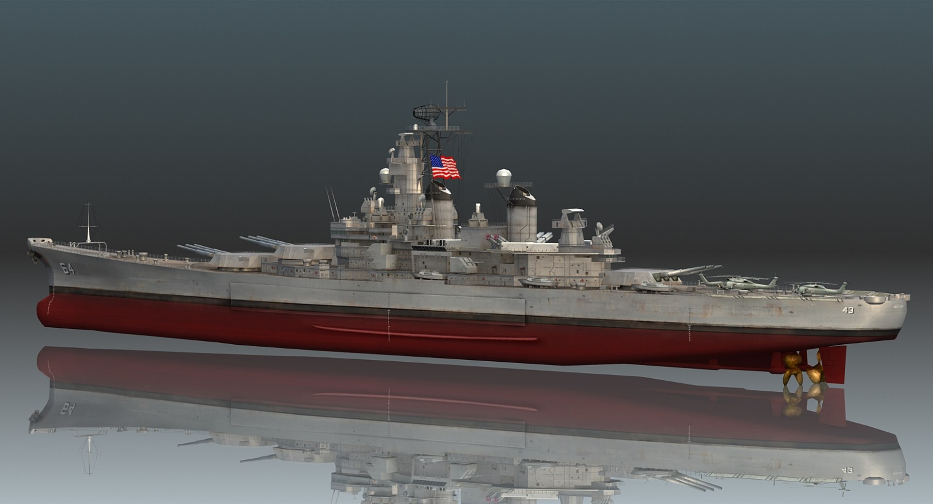 Uss Wisconsin Bb-64 3D Model - TurboSquid 1317112