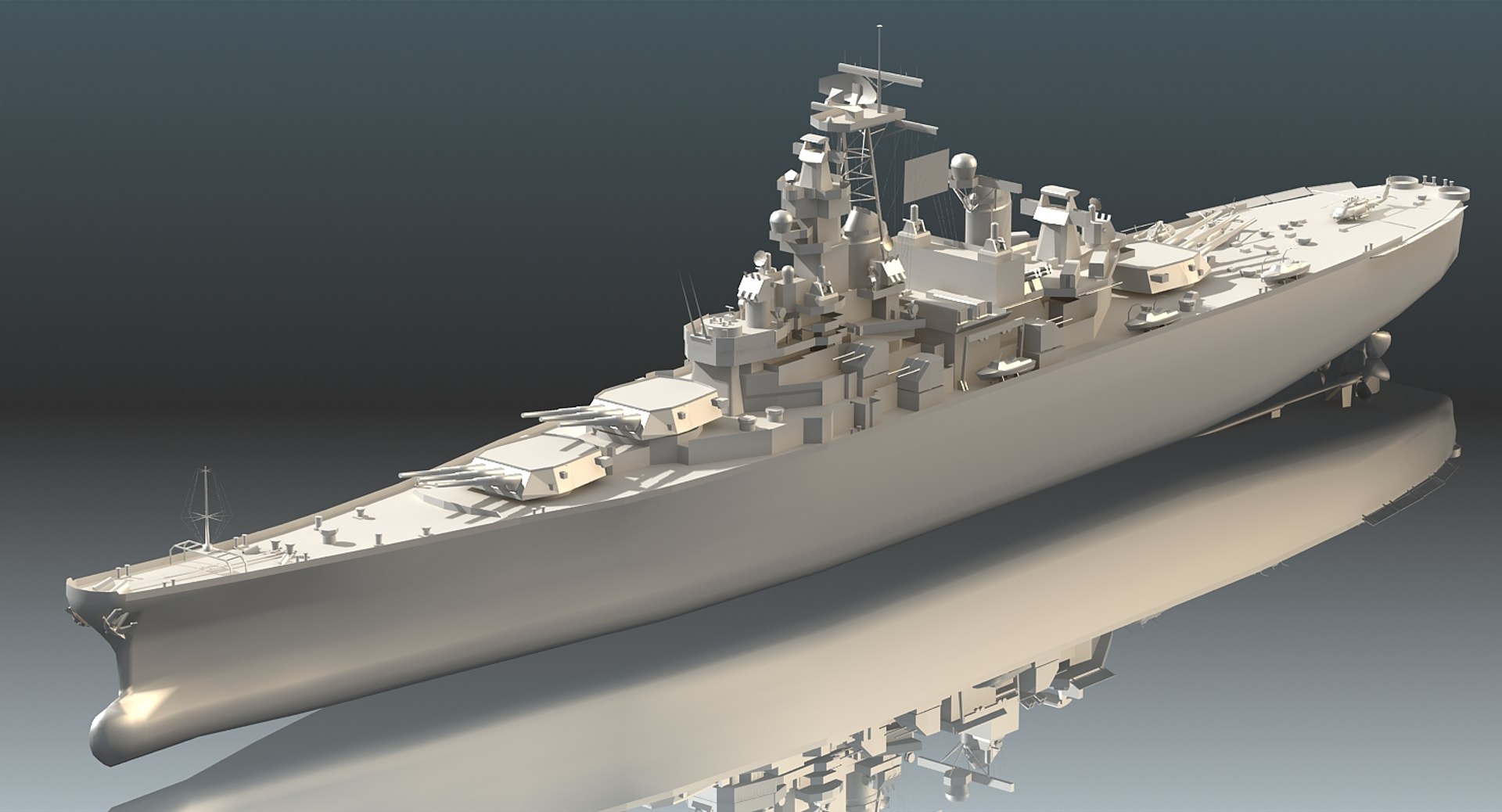 Uss wisconsin bb-64 3D model - TurboSquid 1317112