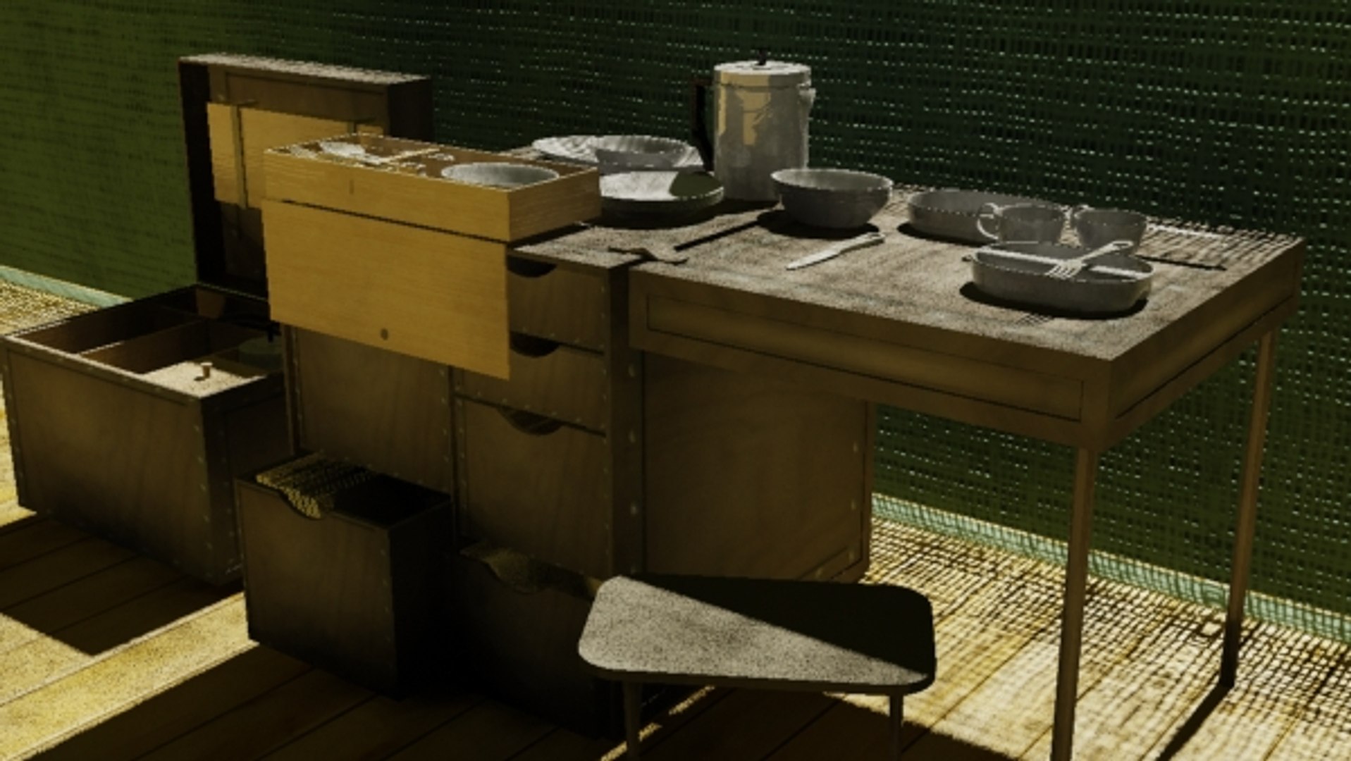 Vietnam Mess Kit 3d Model