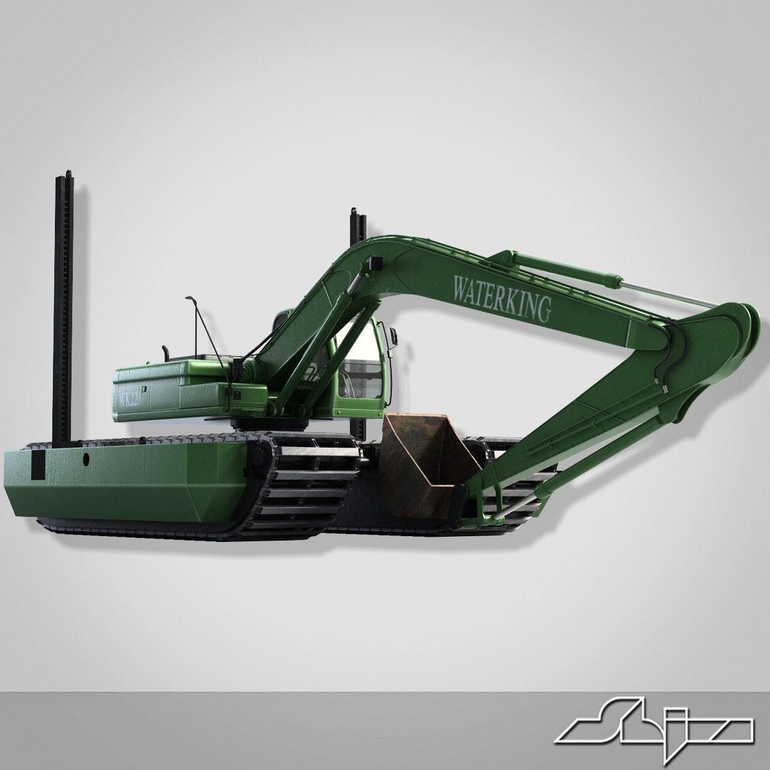3d Waterking Excavator Pattons Model