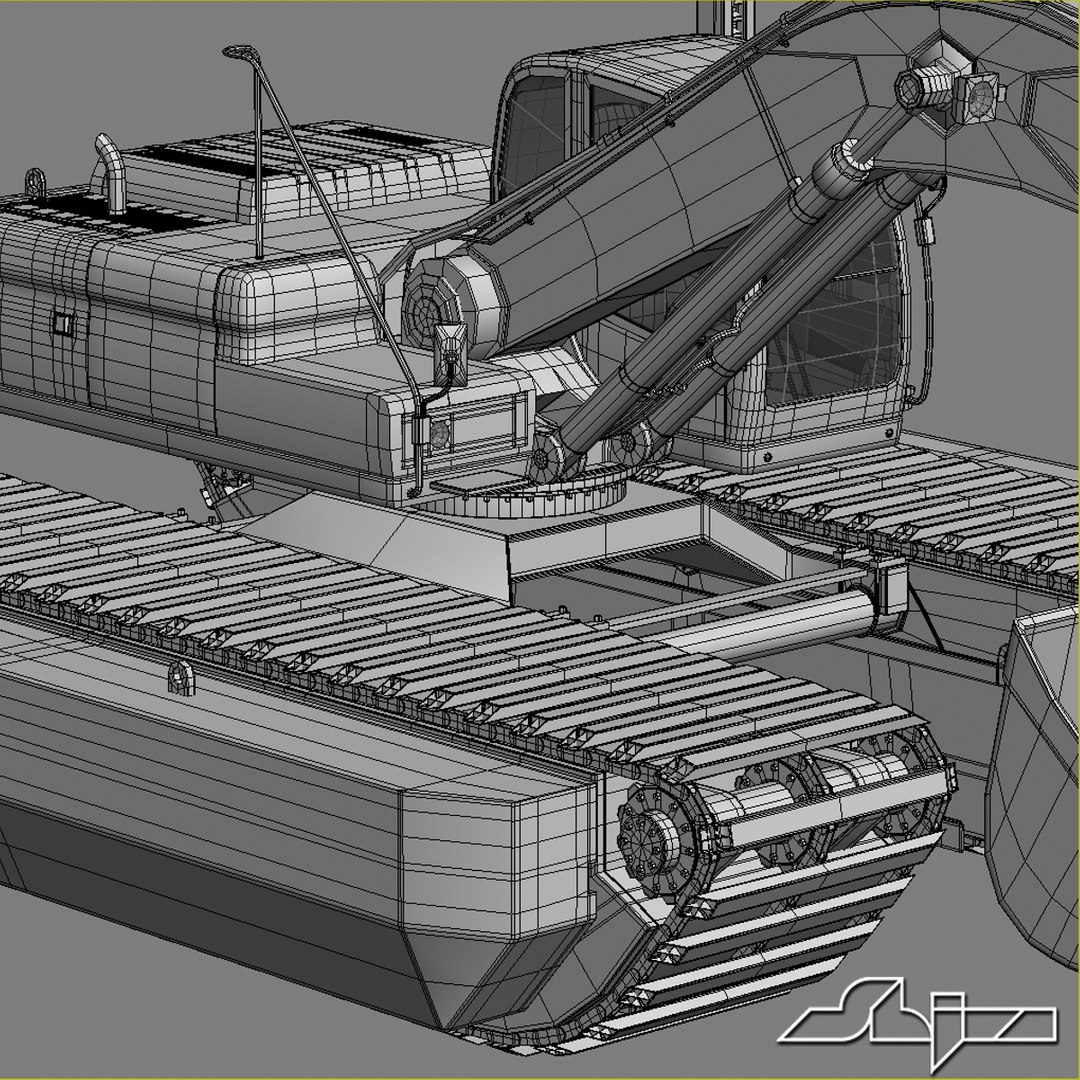 3d Waterking Excavator Pattons Model