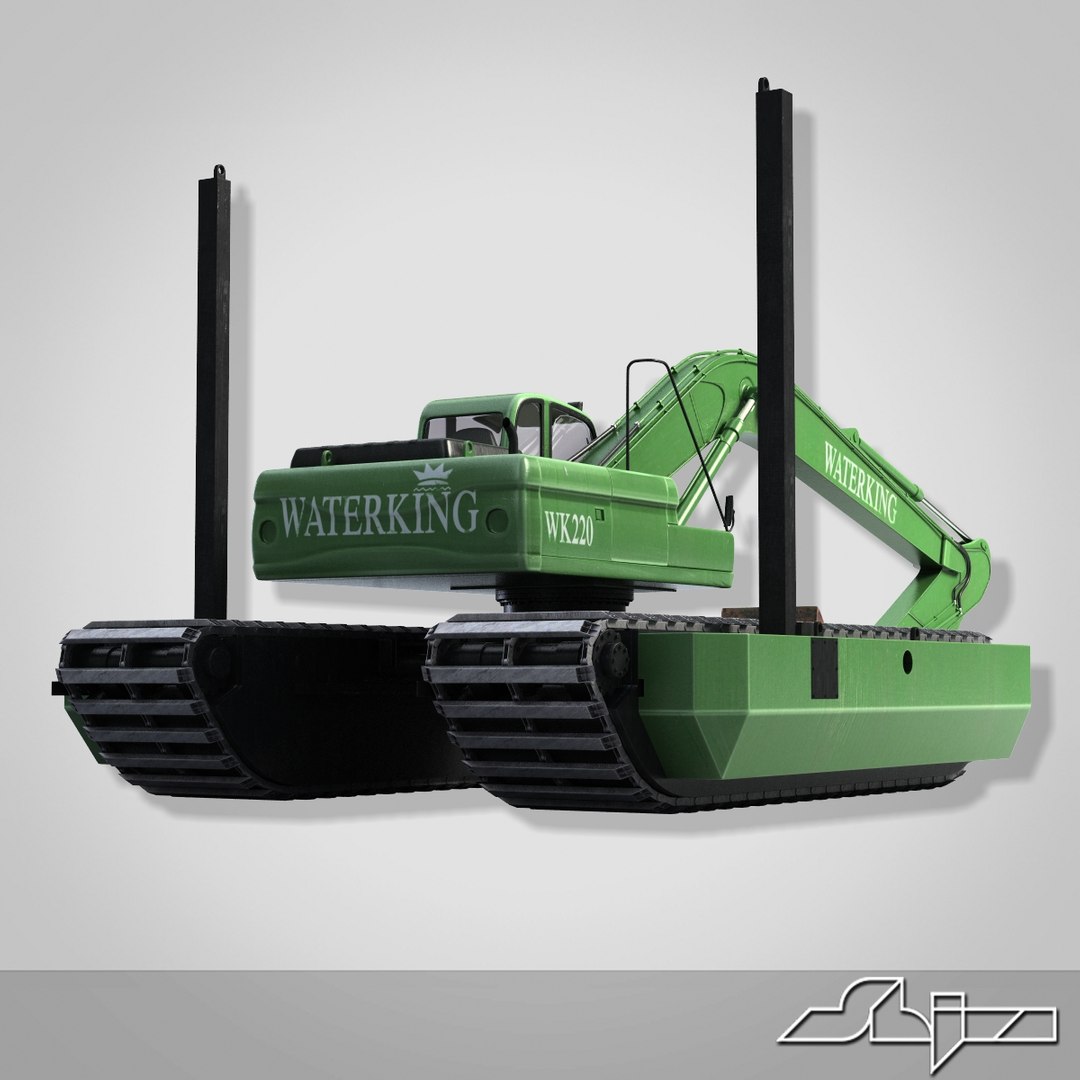 3d Waterking Excavator Pattons Model