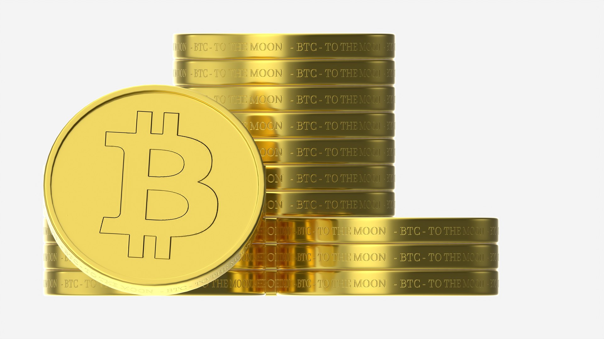 3D model Bitcoin Coin stack - TurboSquid 2108681