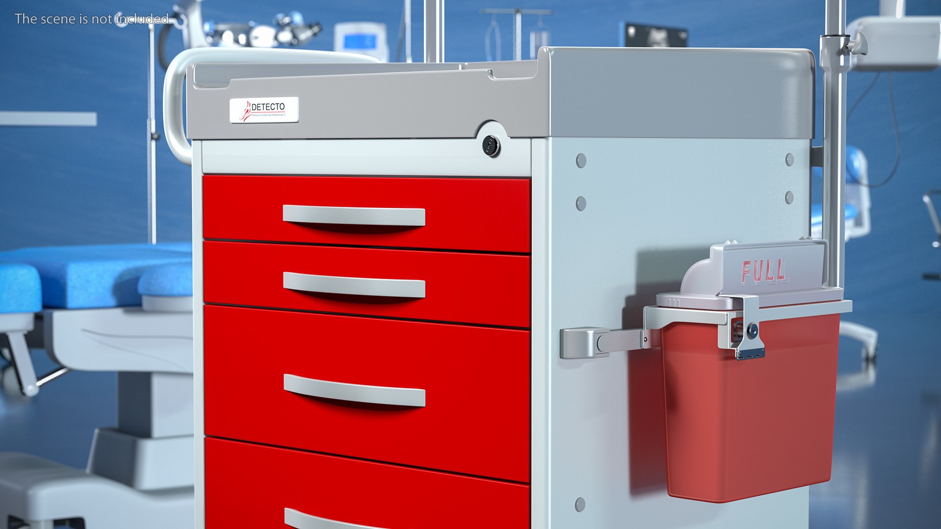 3D detecto medical cart defibrillator model - TurboSquid 1635387