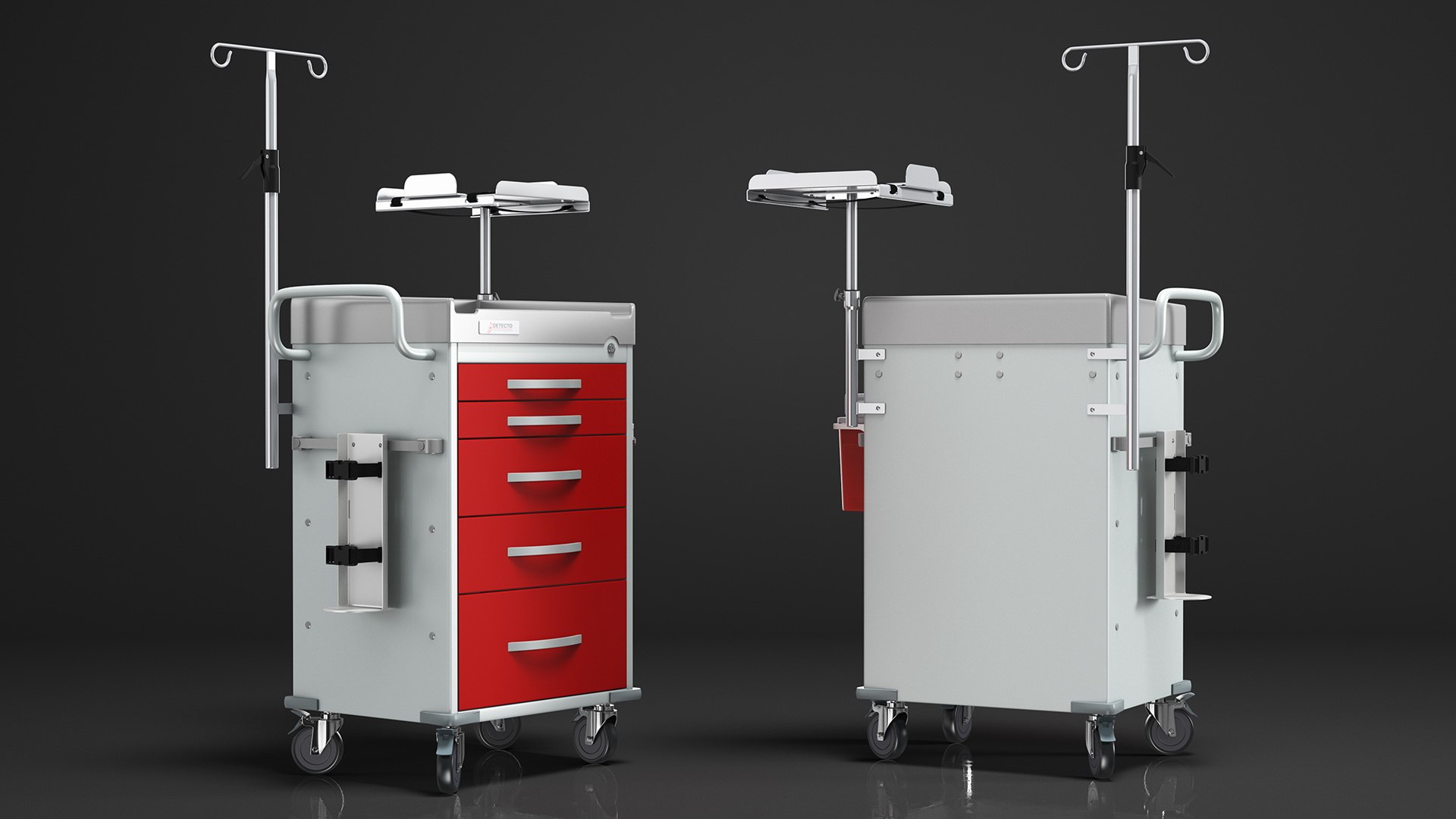 3D detecto medical cart defibrillator model - TurboSquid 1635387
