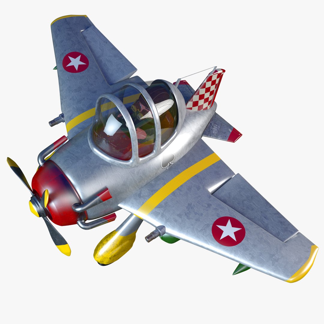 3d Model Of Cartoon Fighter Plane