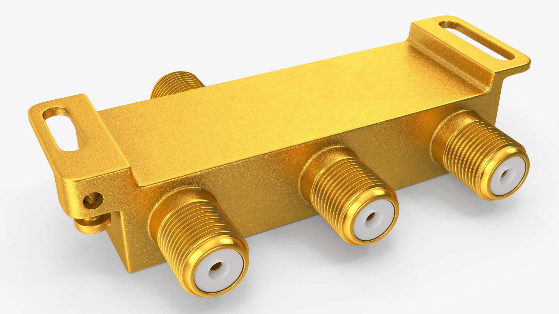 TV Digital Signal 3 Way Coax Cable Splitter 3D Model - TurboSquid 1777155